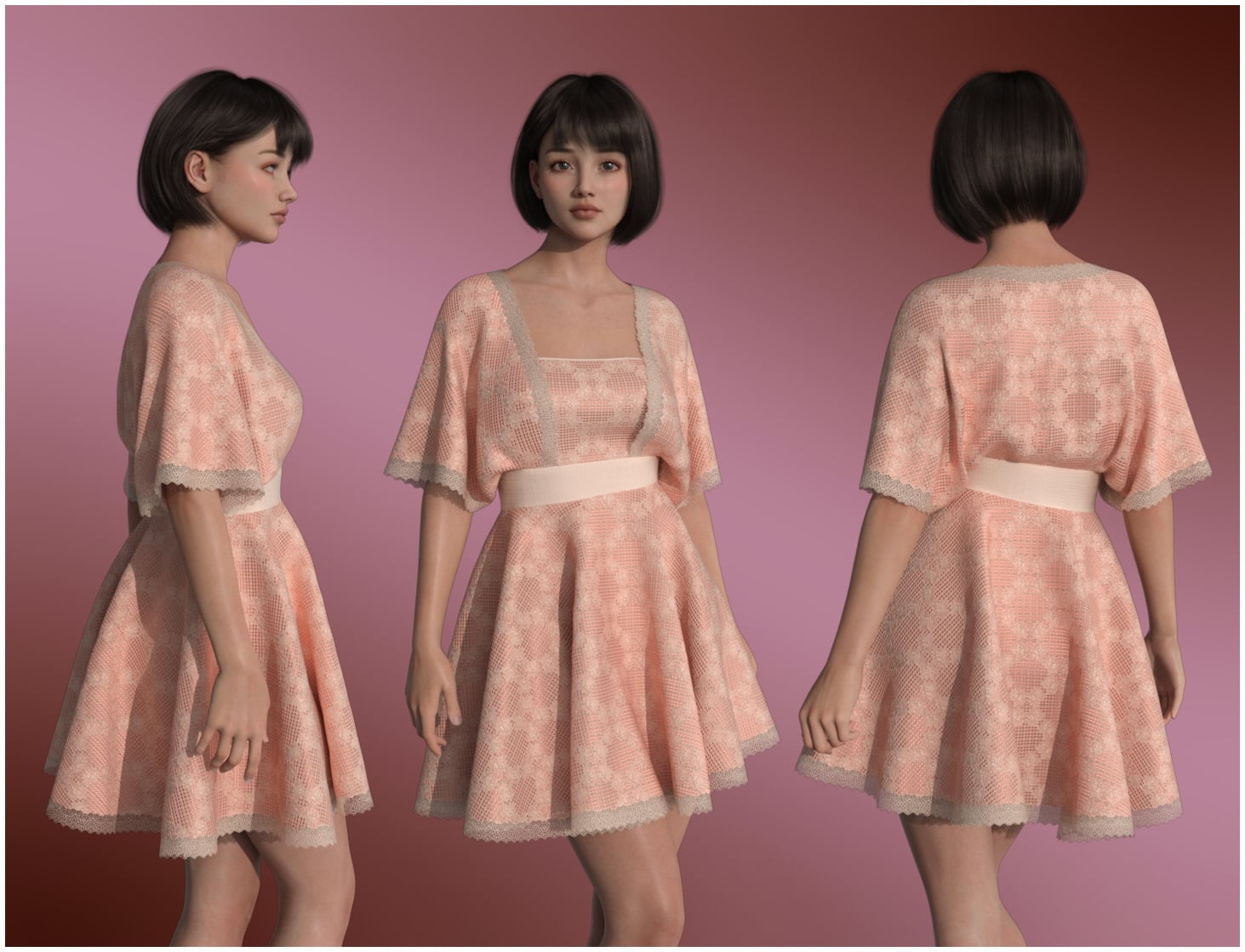 dForce - Ruthy Dress for G8F | Daz 3D