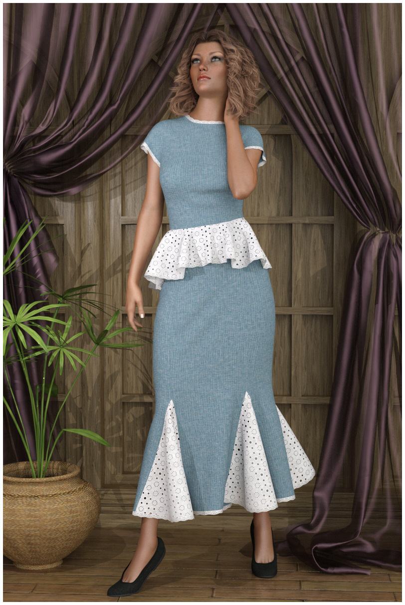 dForce - Sheena Outfit for G8F | Daz 3D