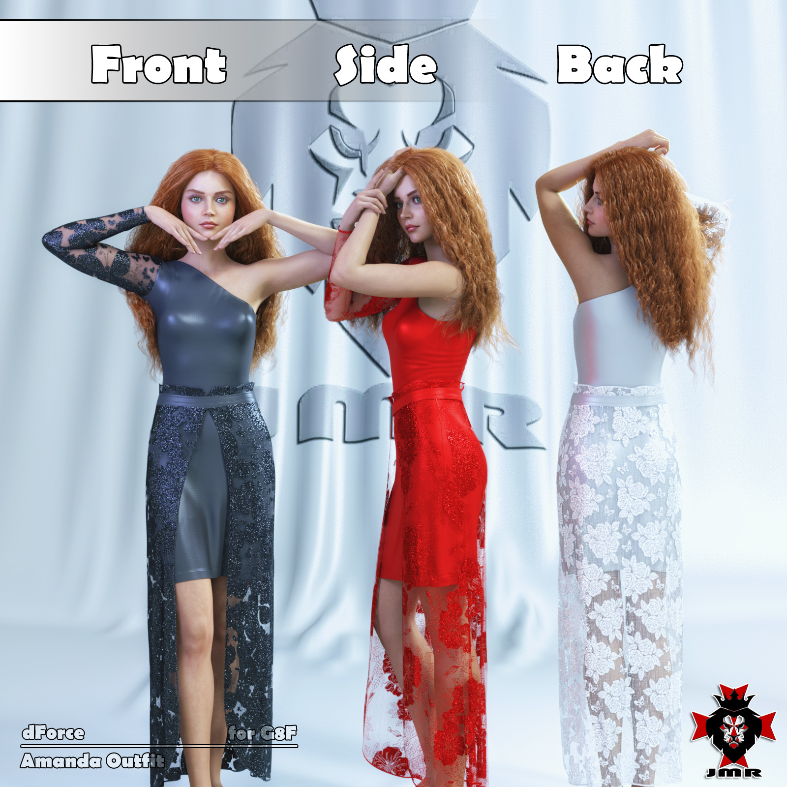JMR dForce Amanda Outfit for G8F | Daz 3D