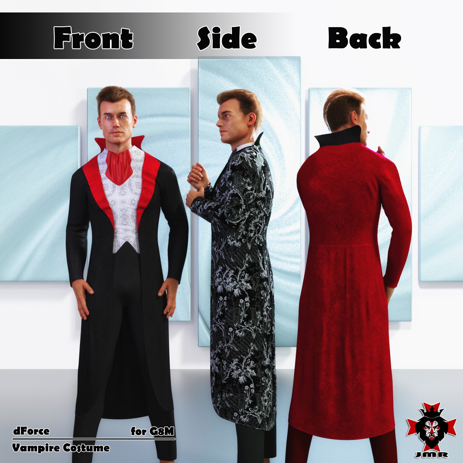 JMR dForce Vampire Costume for G8M | Daz 3D