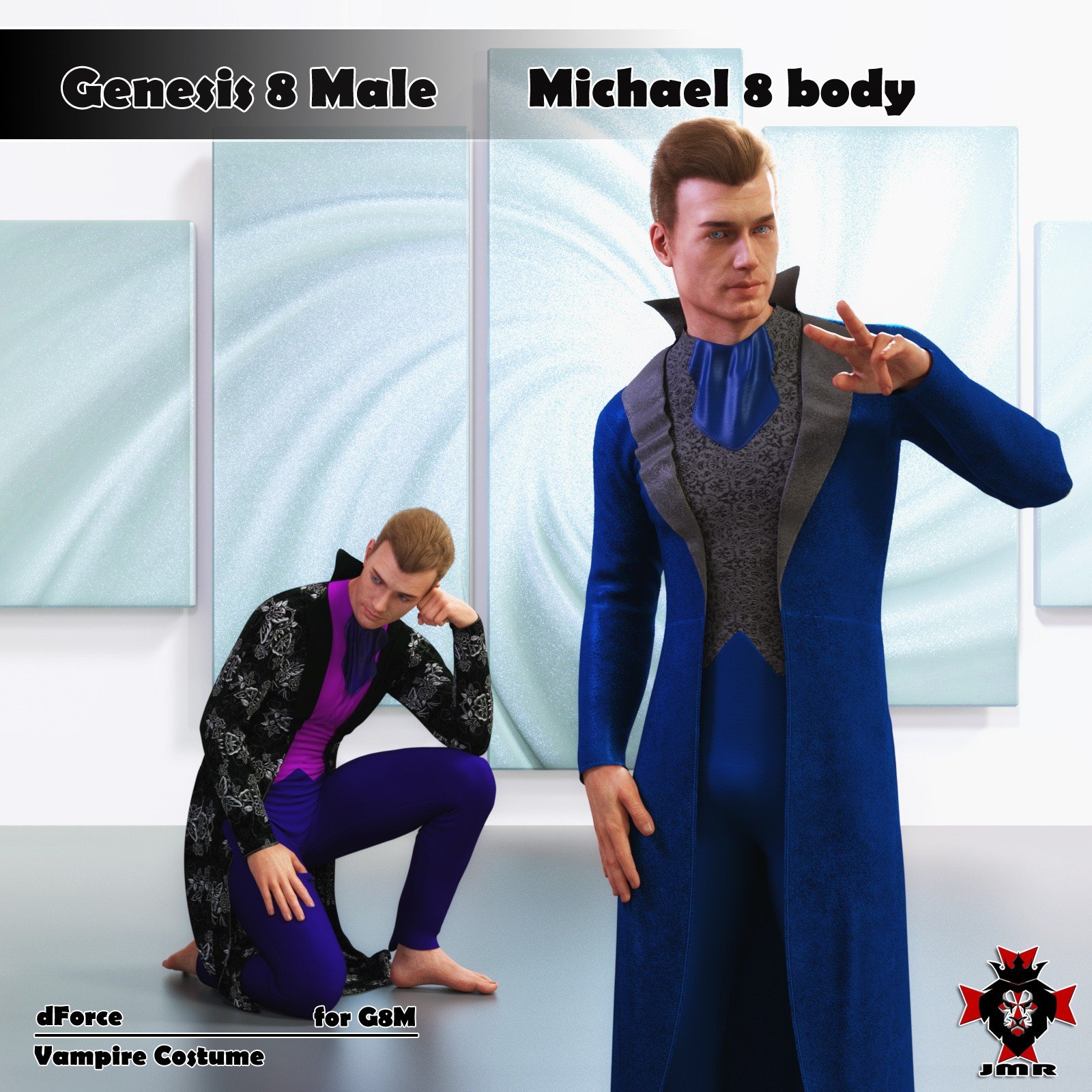 JMR dForce Vampire Costume for G8M | Daz 3D