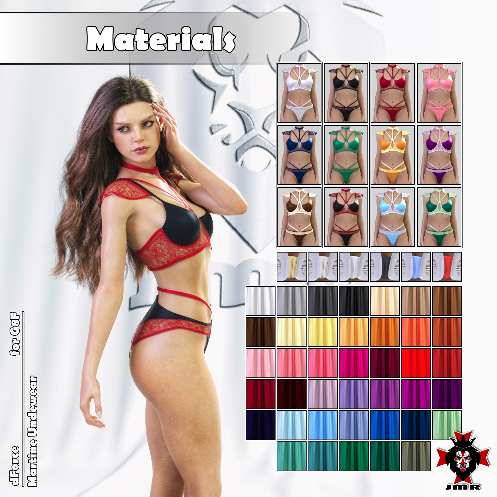 JMR dForce Martine Underwear for G8F | Daz 3D