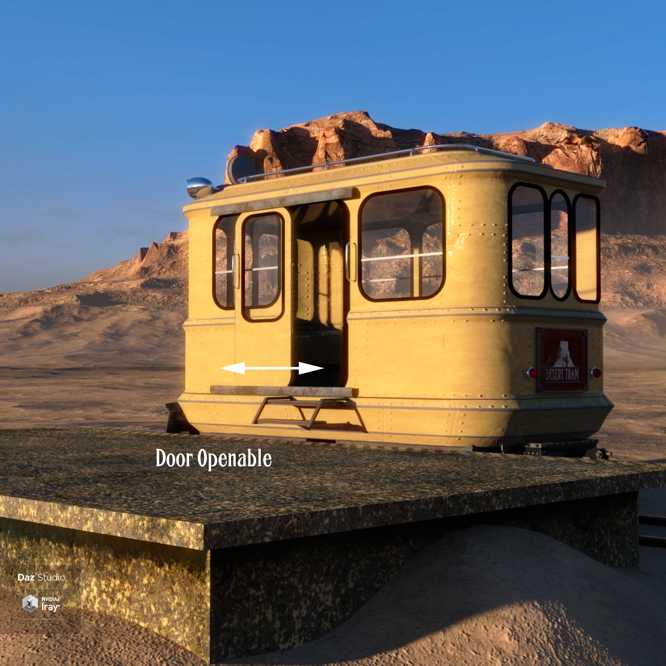 Desert Tram for DS | Daz 3D