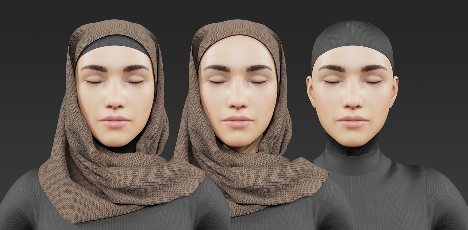 dForce Wool Hijab - G8F | Daz 3D