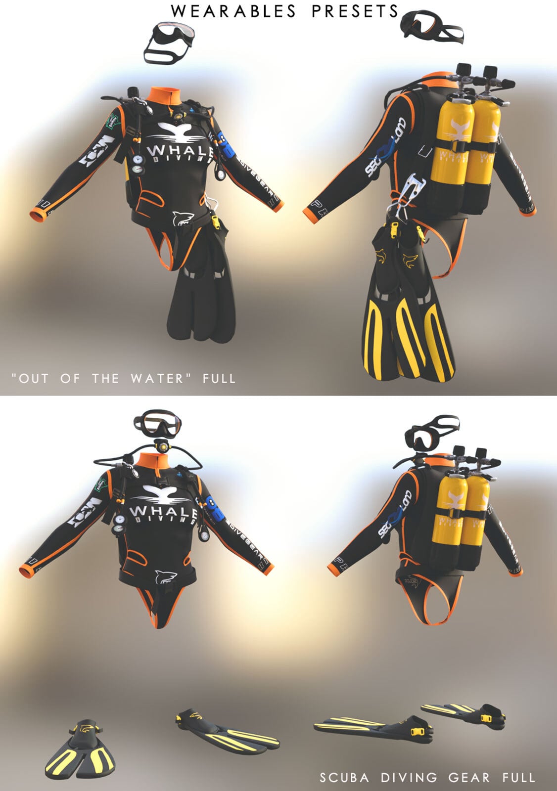 Scuba Diving Gear for G8F | Daz 3D