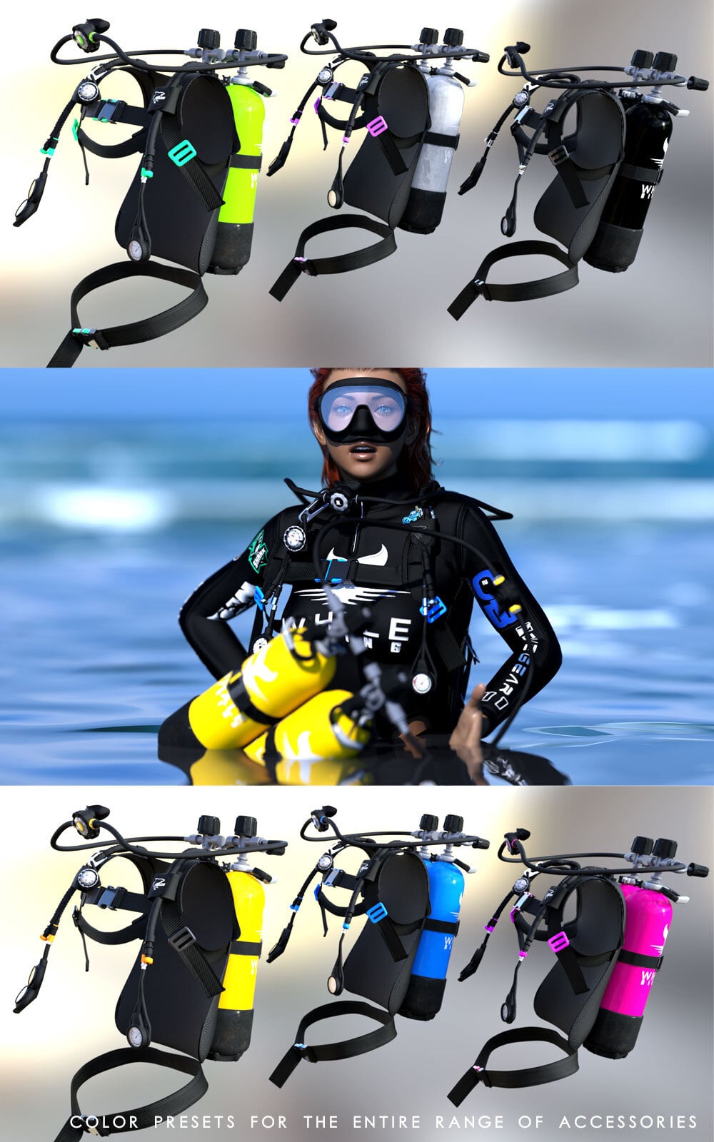 Scuba Diving Gear for G8F | Daz 3D