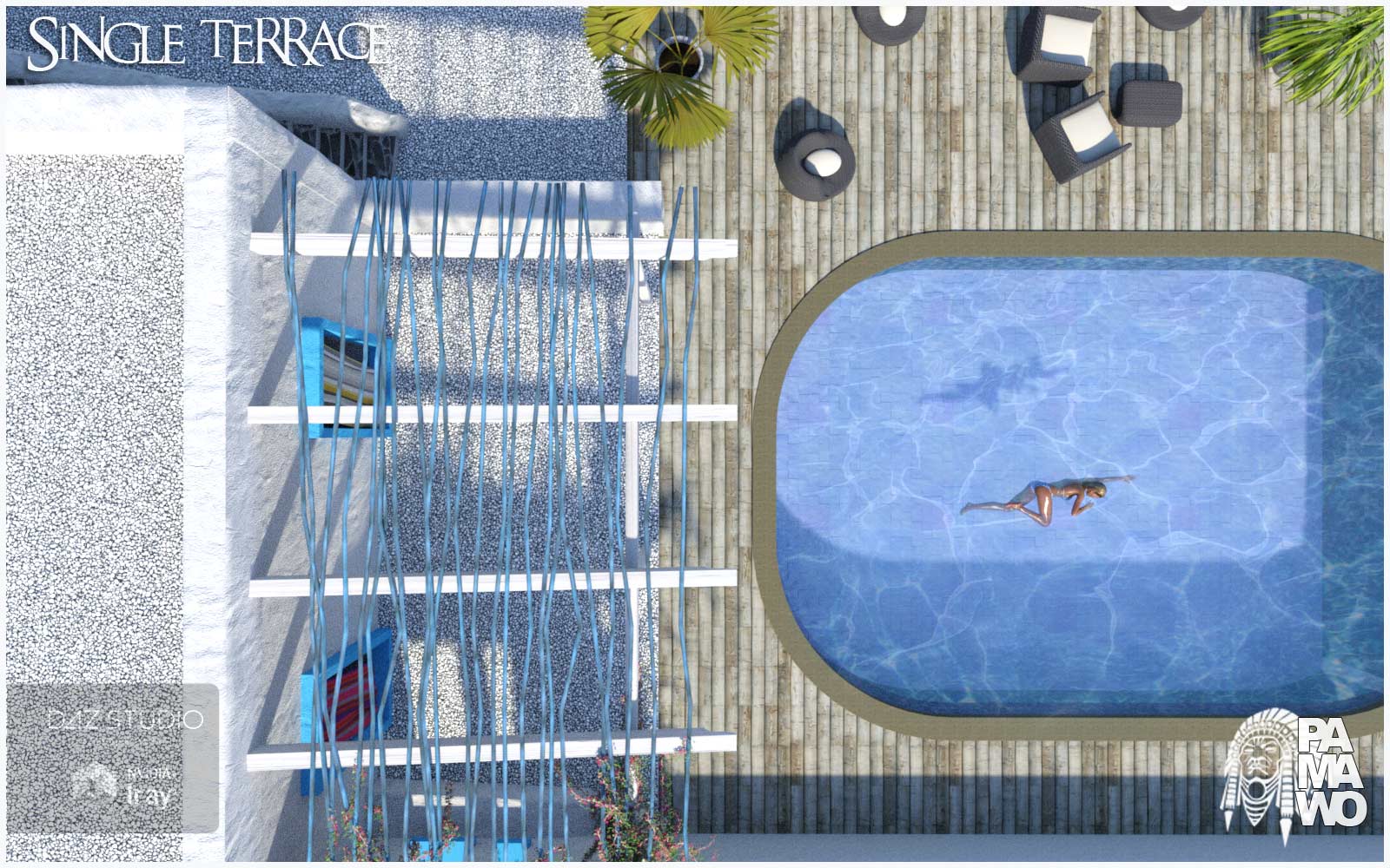 Single Terrace | Daz 3D