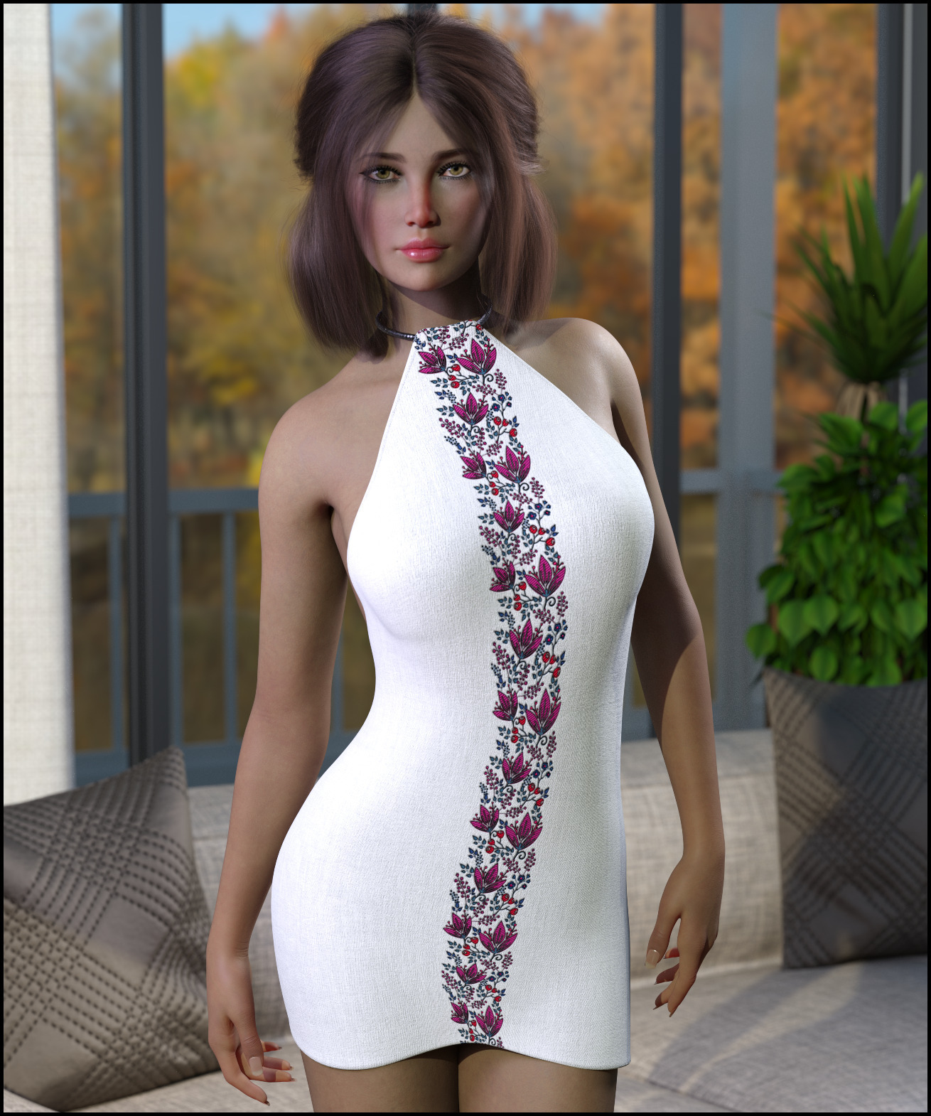 dForce - Halter Dress for Genesis 8 Females | Daz 3D