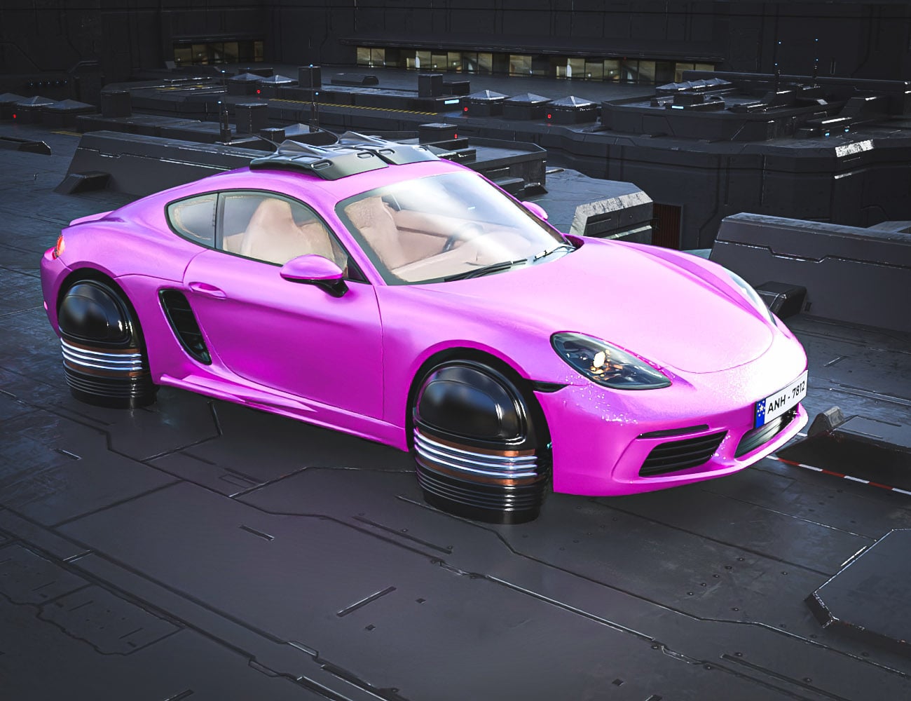 Sci-Fi Flying Sports Car | Daz 3D