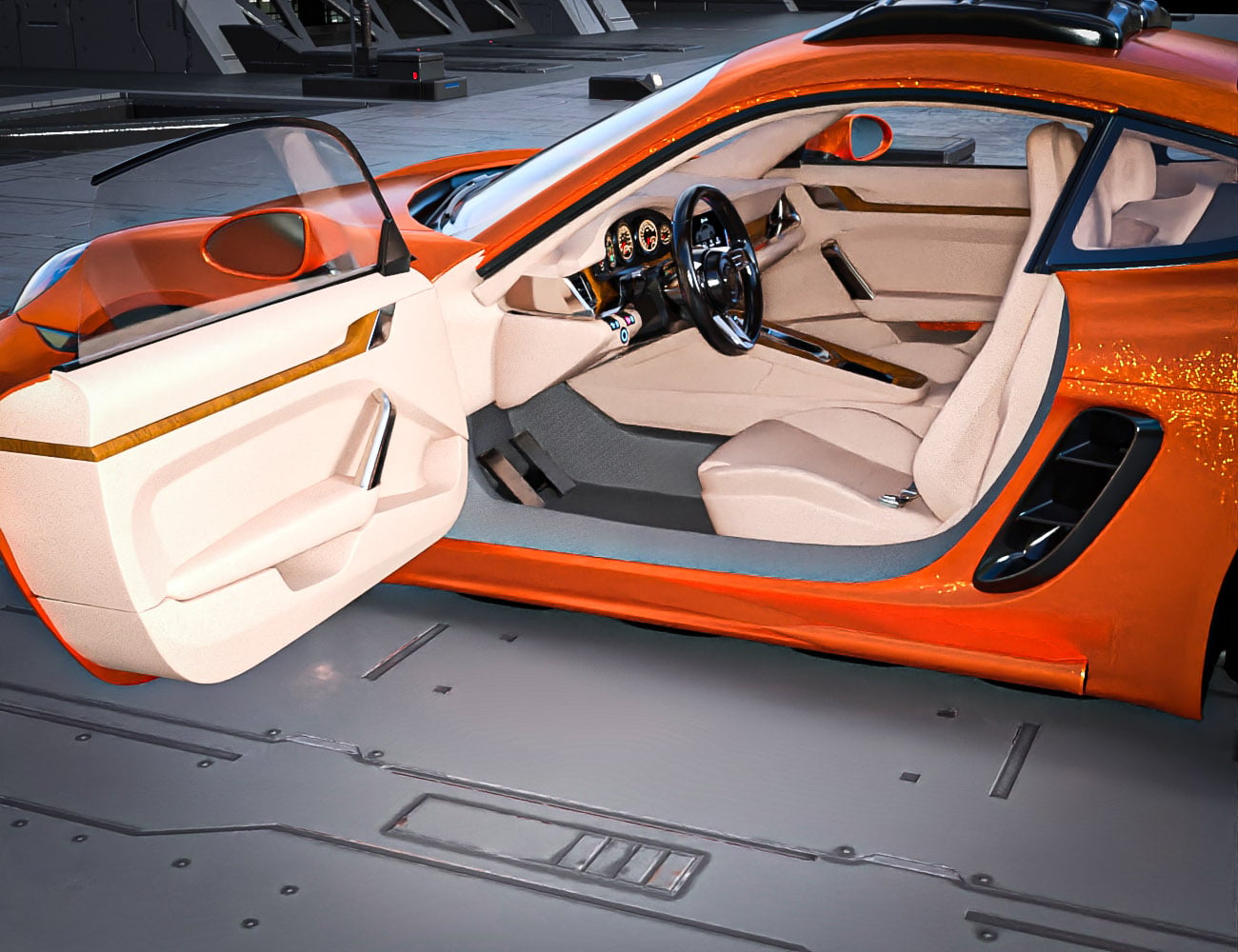 Sci-Fi Flying Sports Car | Daz 3D