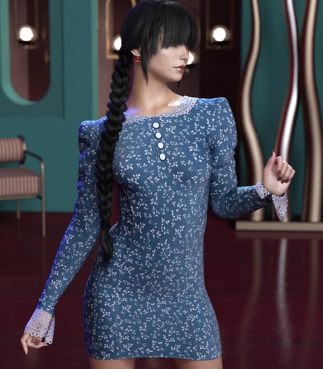 7th Ave: dForce Enchanted Dress Genesis 8-8.1F and G9 | Daz 3D