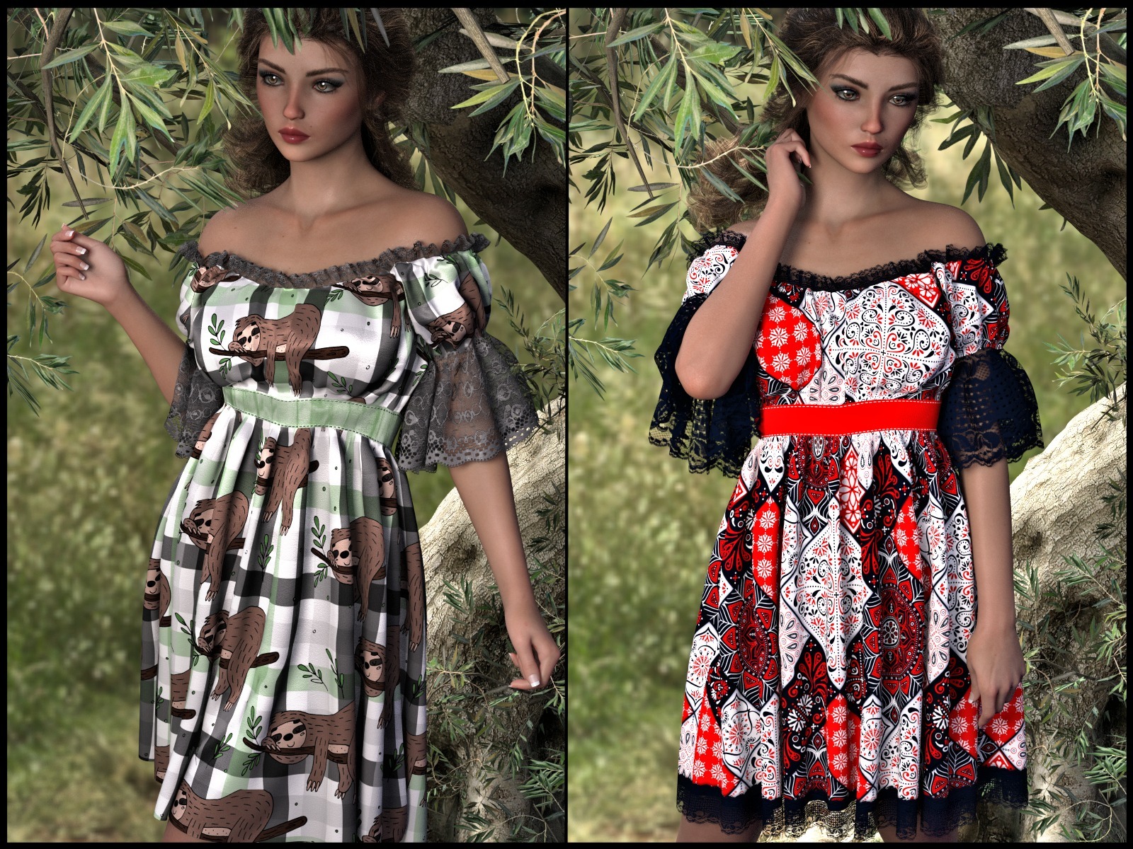 7th Ave: dForce - Little Darling Dress for G8F | Daz 3D