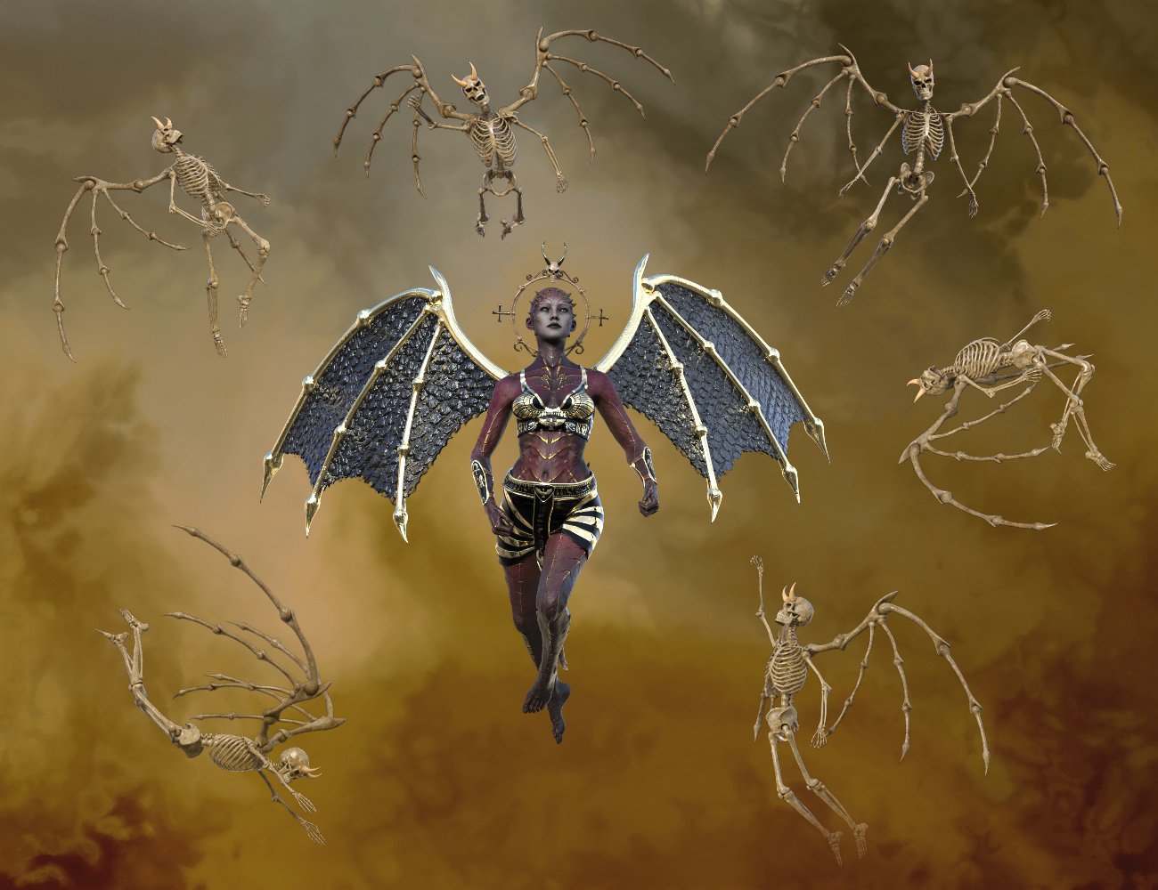 Flying Poses for Genesis 9 | Daz 3D