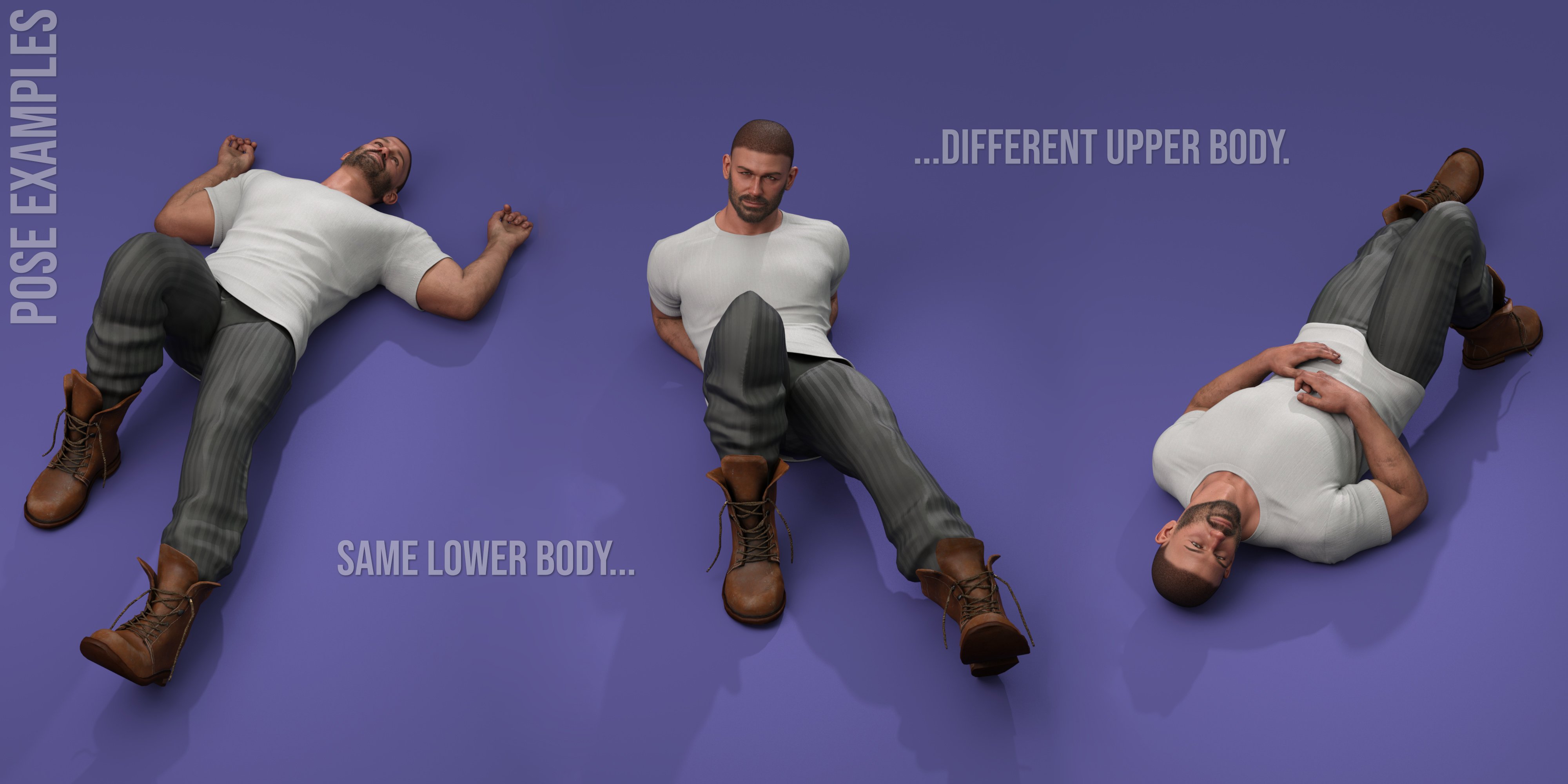 NG Build Your Own Lying Supine Poses for Genesis 9 | Daz 3D