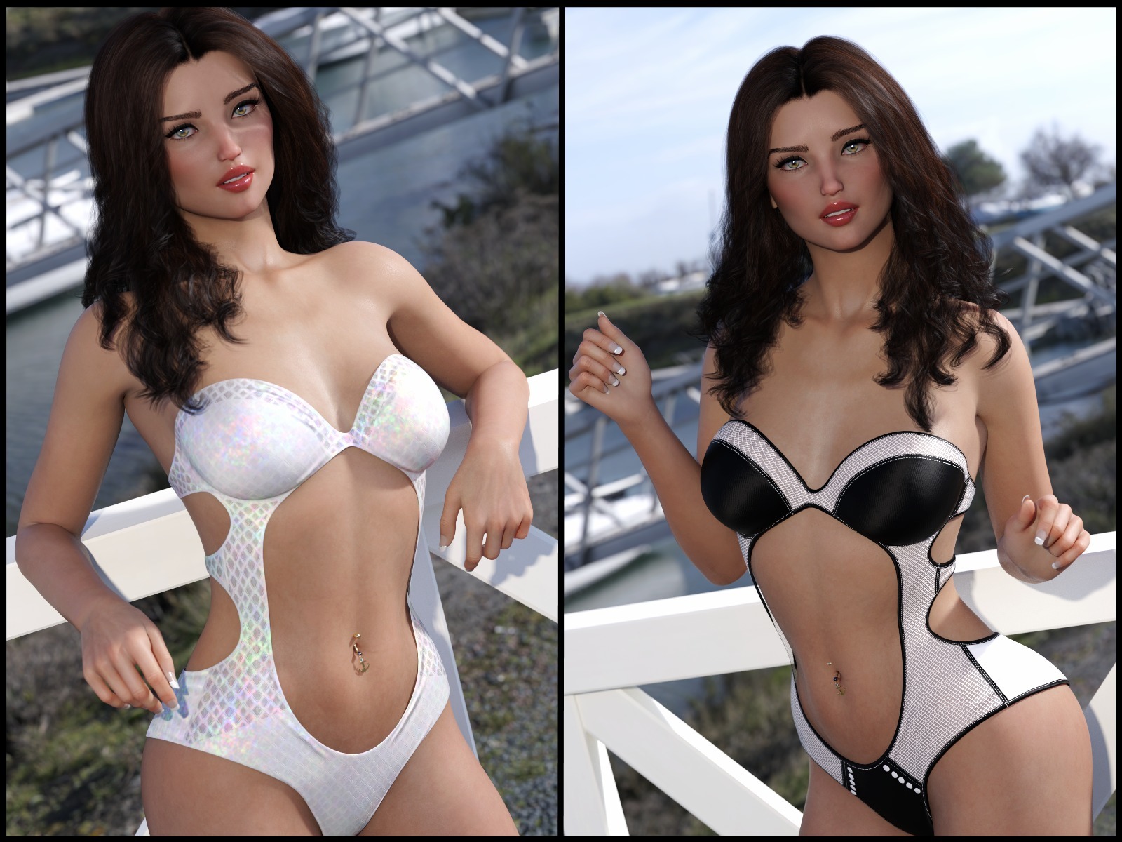 Sirens: Get Salty Monokini for G8F | Daz 3D