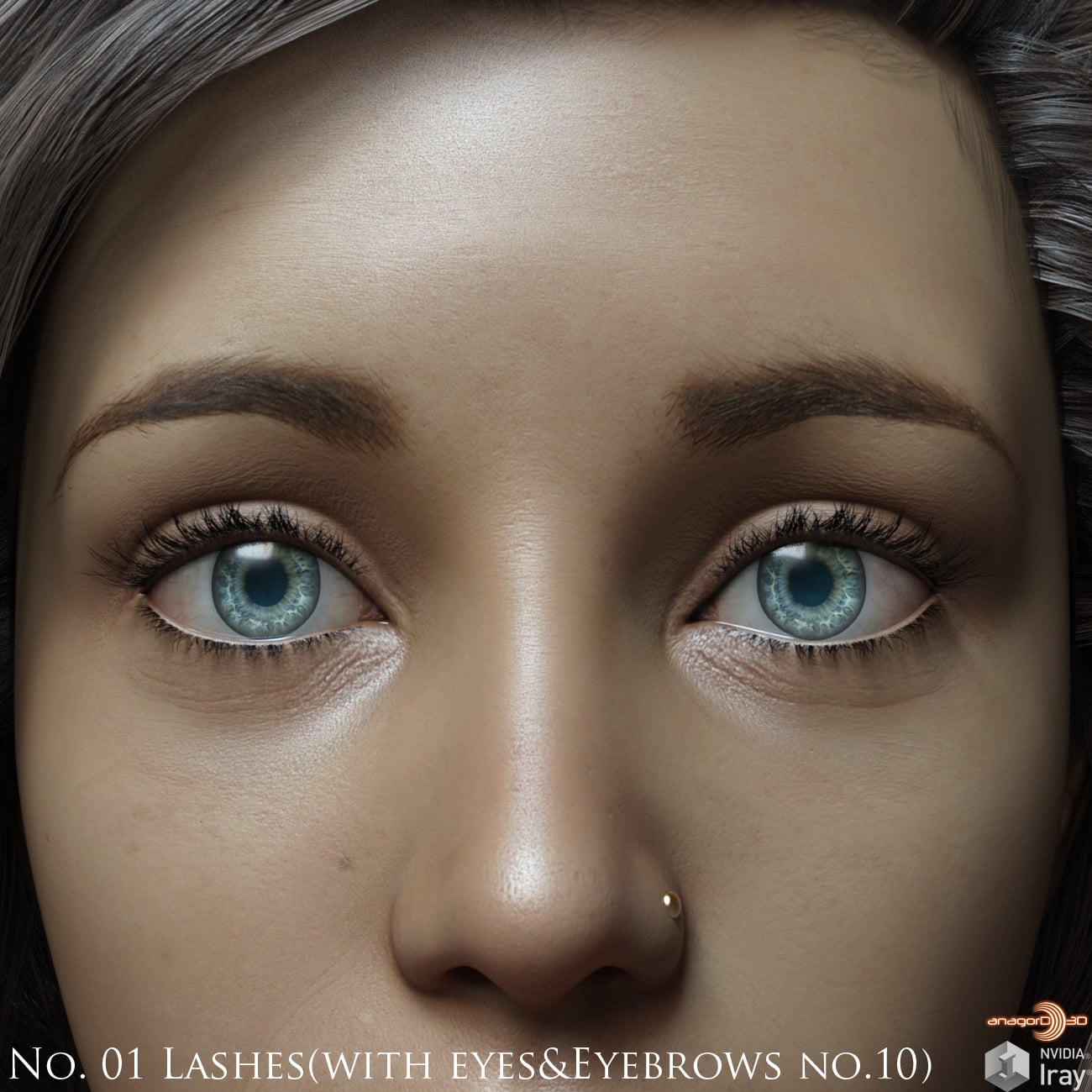 Eyes,Eyebrows&Lashes Morphs for G8F Vol 1 | Daz 3D