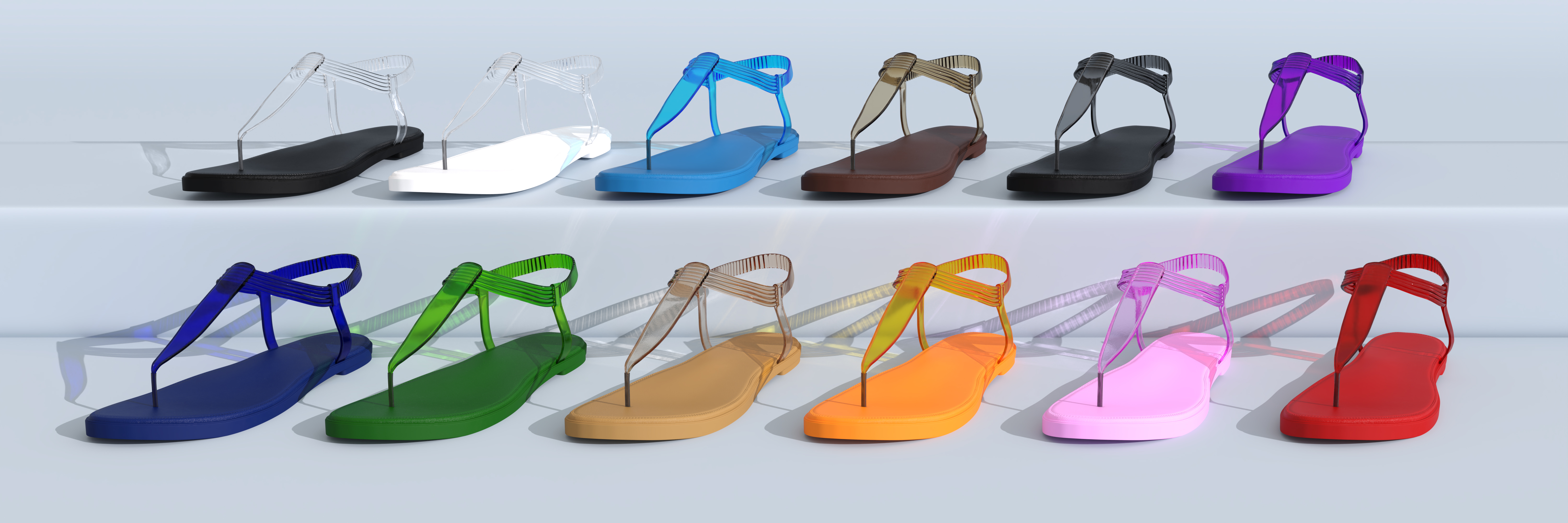 Camila TStrap Sandals For Genesis 9 and 8 Female | Daz 3D
