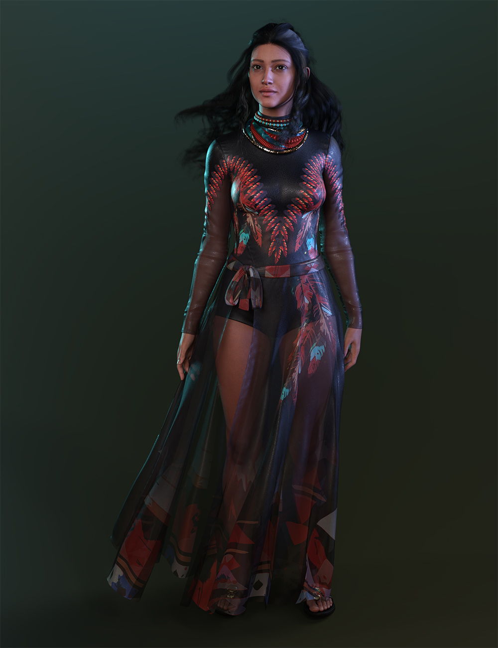 dForce EthnoMod Outfit for Genesis 9 | Daz 3D