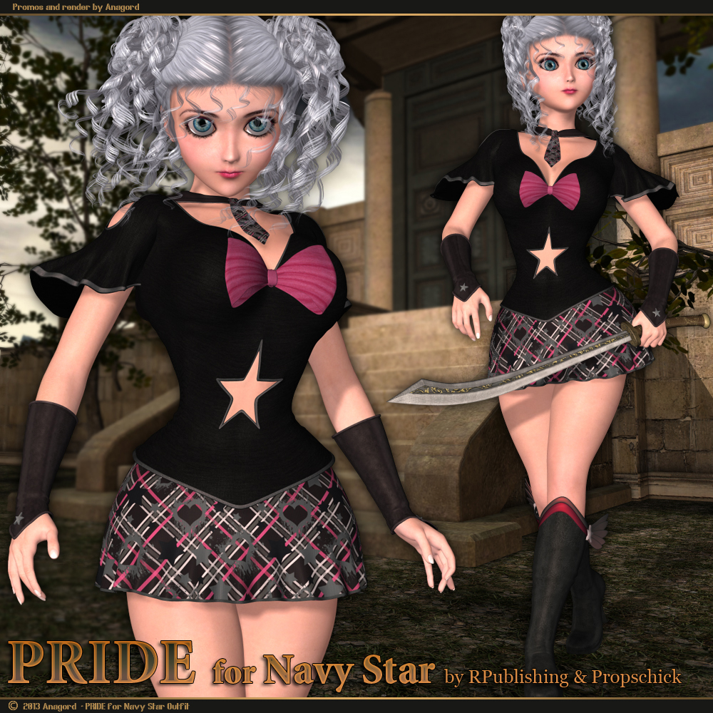PRIDE for Navy Star Outfit | Daz 3D