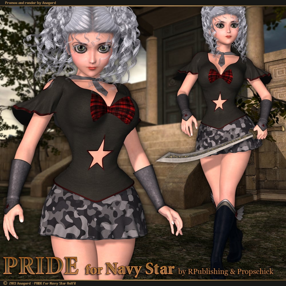 PRIDE for Navy Star Outfit | Daz 3D