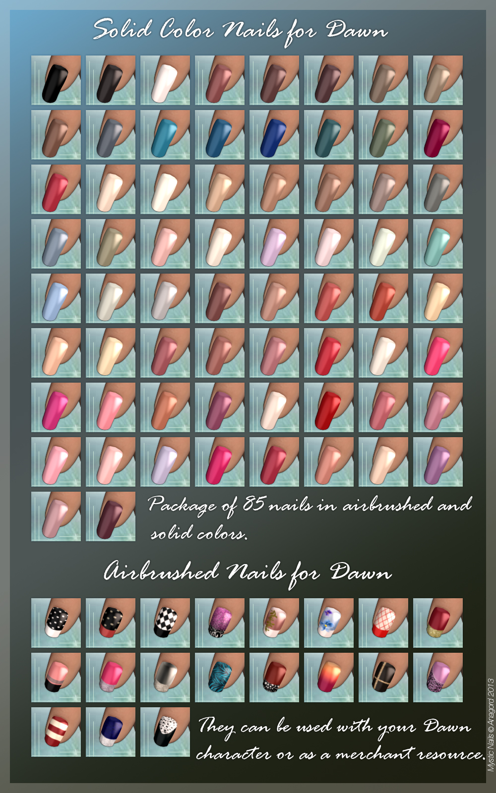 MYSTIC NAILS for Dawn | Daz 3D