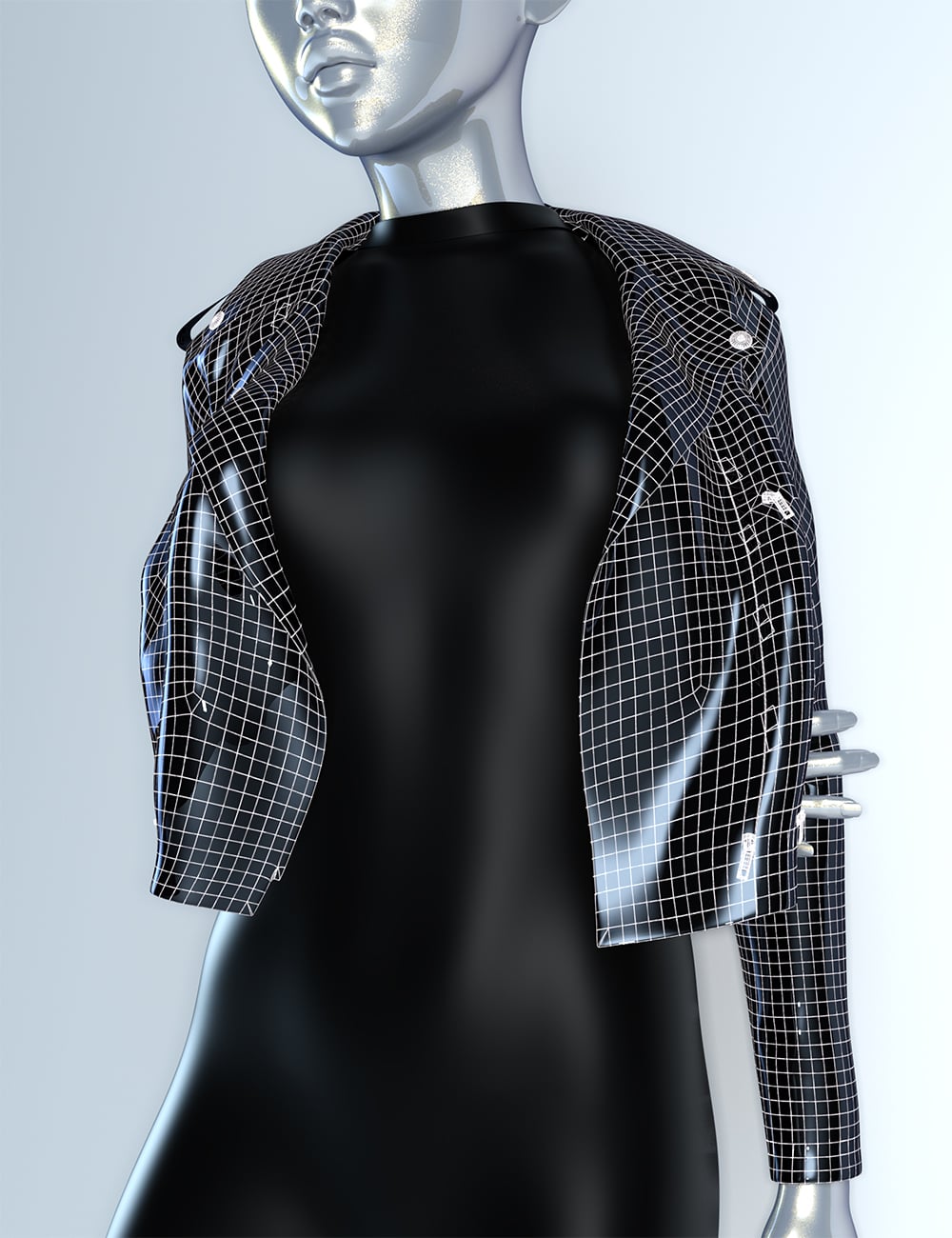 dForce Long Sleeve Jumpsuit and Cropped Jacket Set for Genesis 9 | Daz 3D