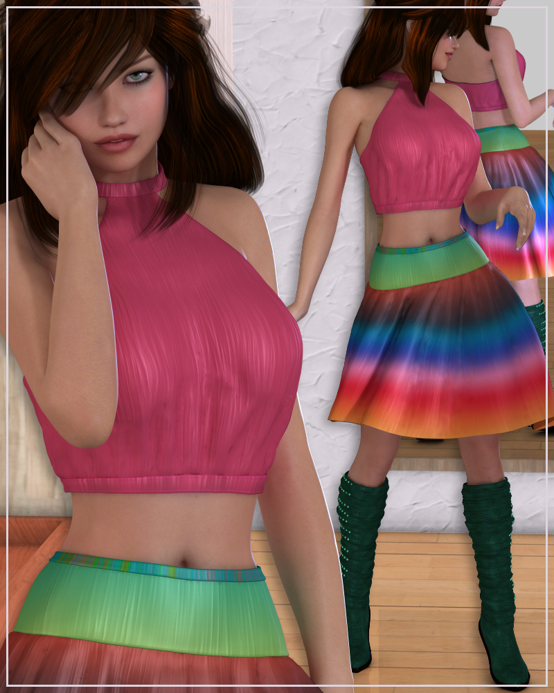 DAYDREAM for Always Summer Outfit & Free Lydia Boots | Daz 3D