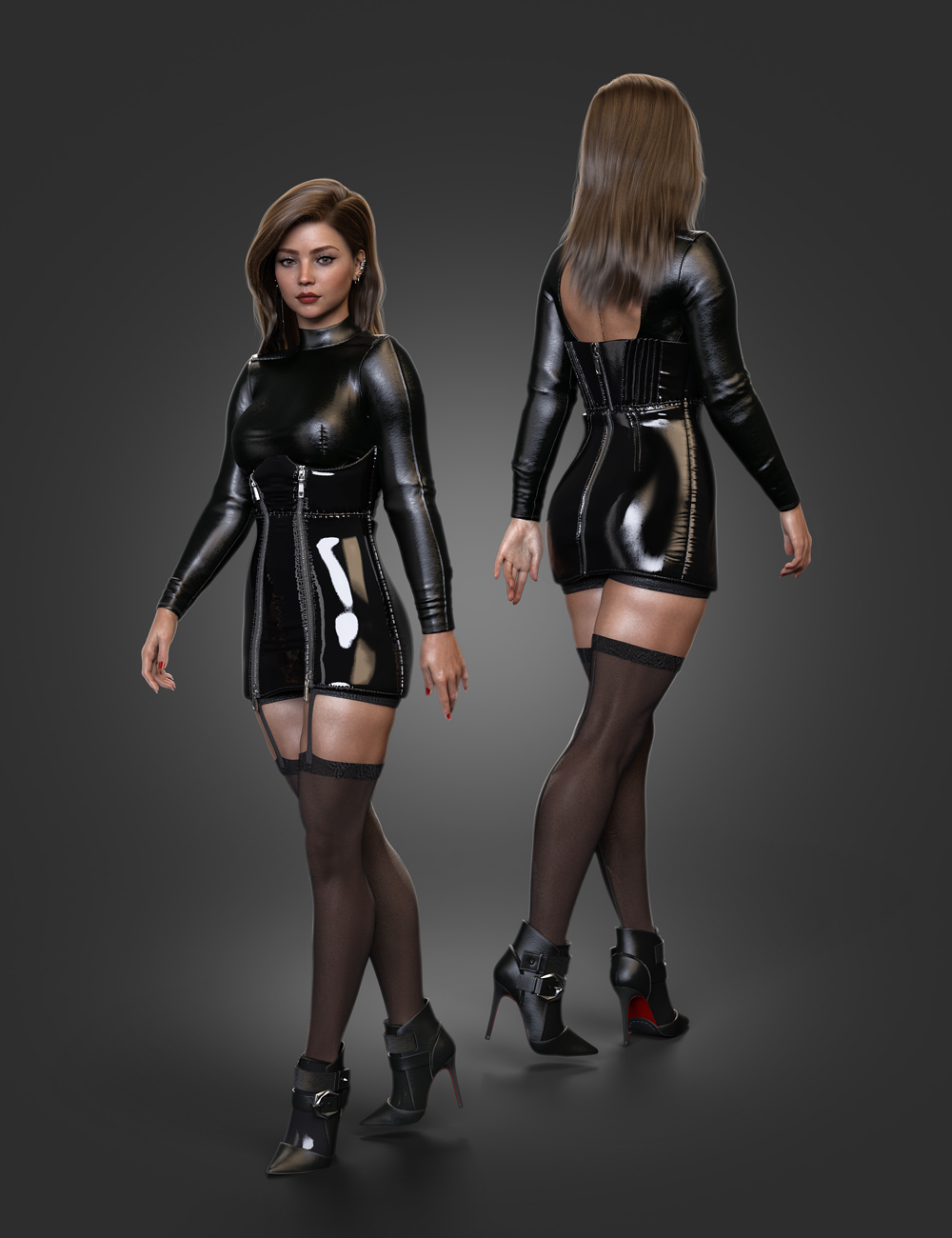 AJC Chic Couture Outfit For Genesis 9 | Daz 3D