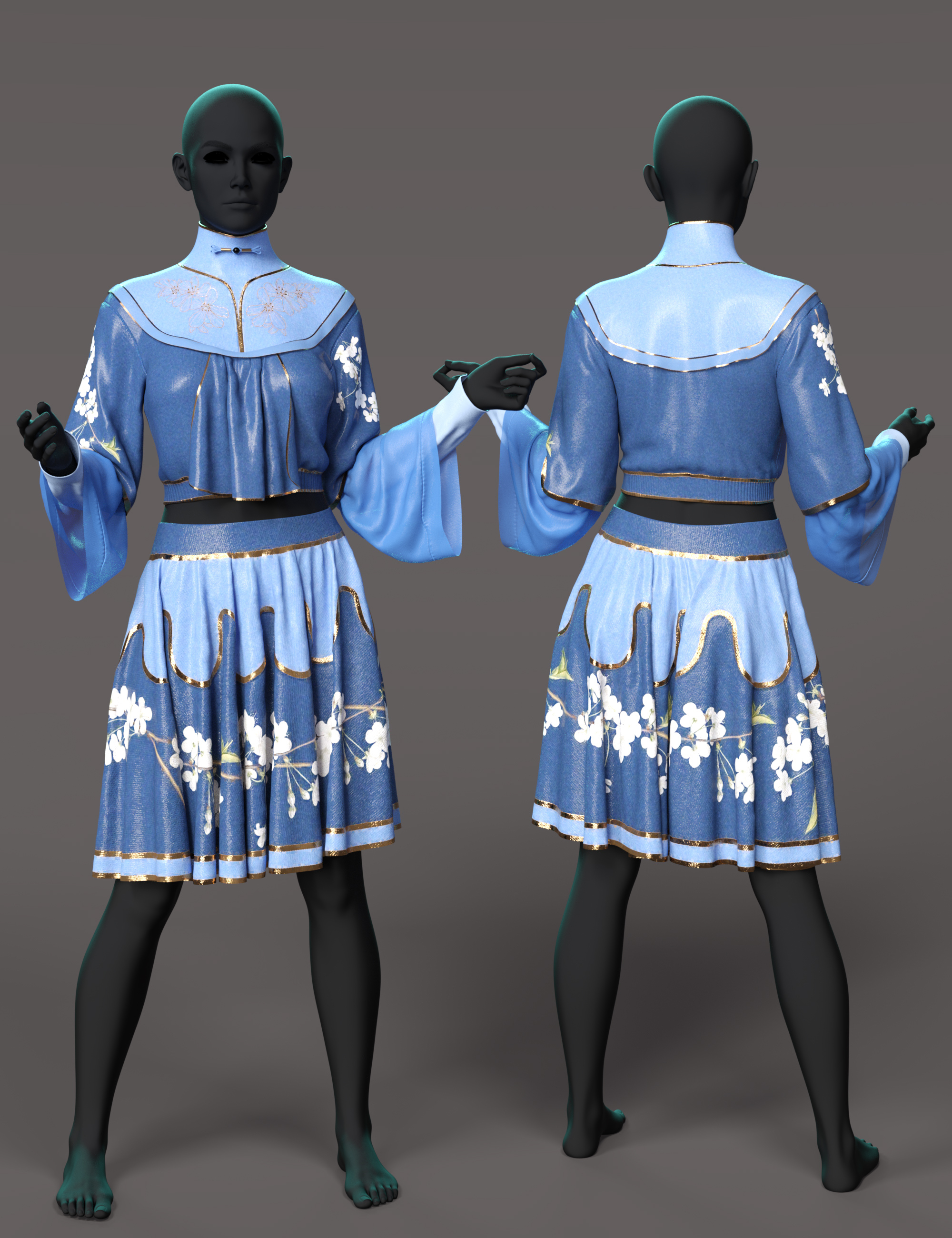 dForce AH Ying Xin Outfit For Genesis 9 | Daz 3D