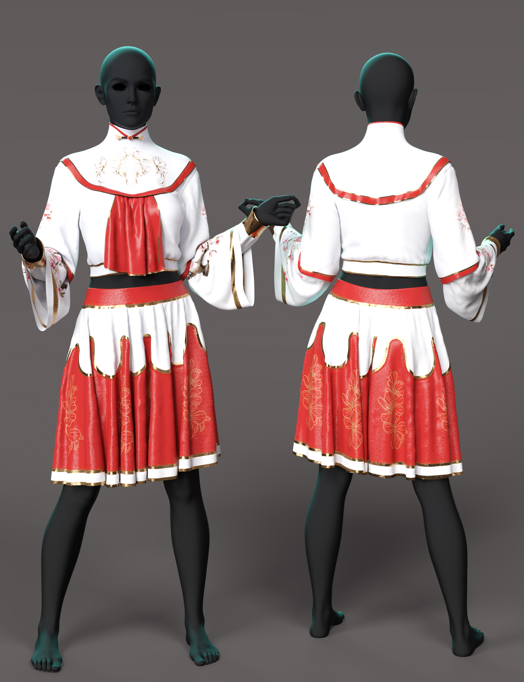 dForce AH Ying Xin Outfit For Genesis 9 | Daz 3D