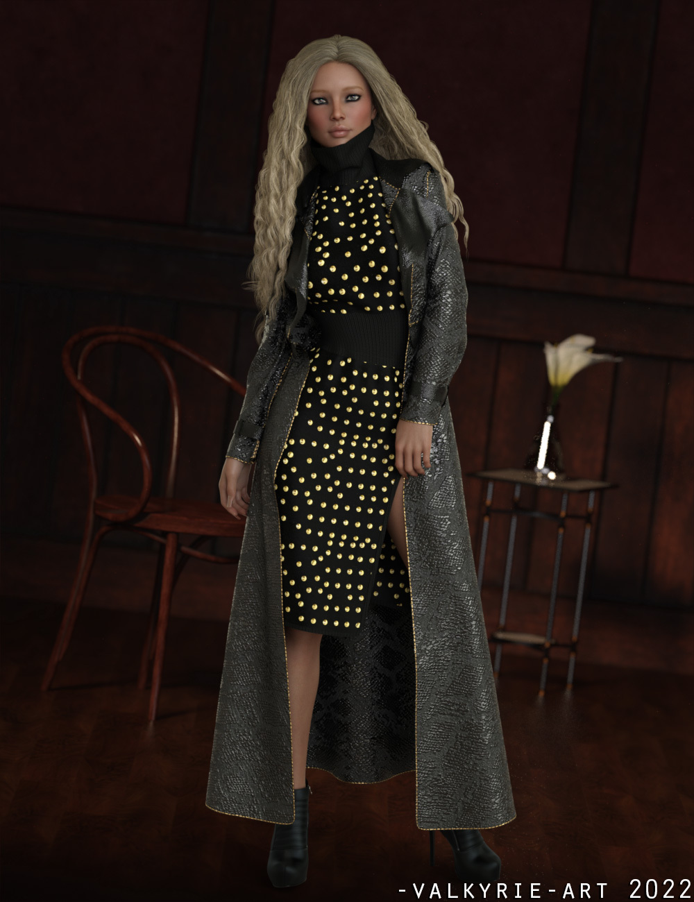 Instyle Trench Coat Dforce Outfit For Genesis 8 8 1 Females Daz 3d