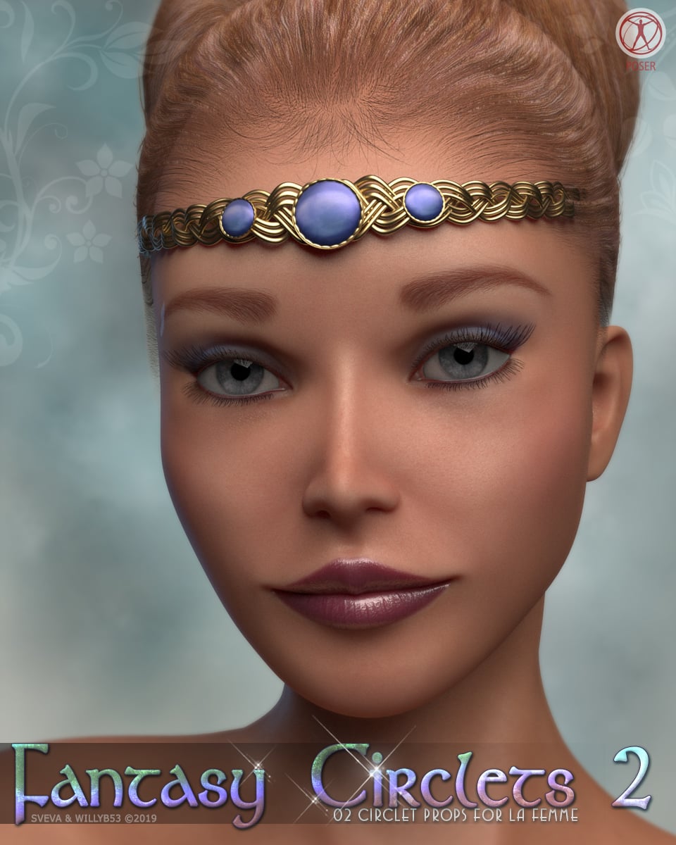 Fantasy Circlets 2 for La Femme | Daz 3D