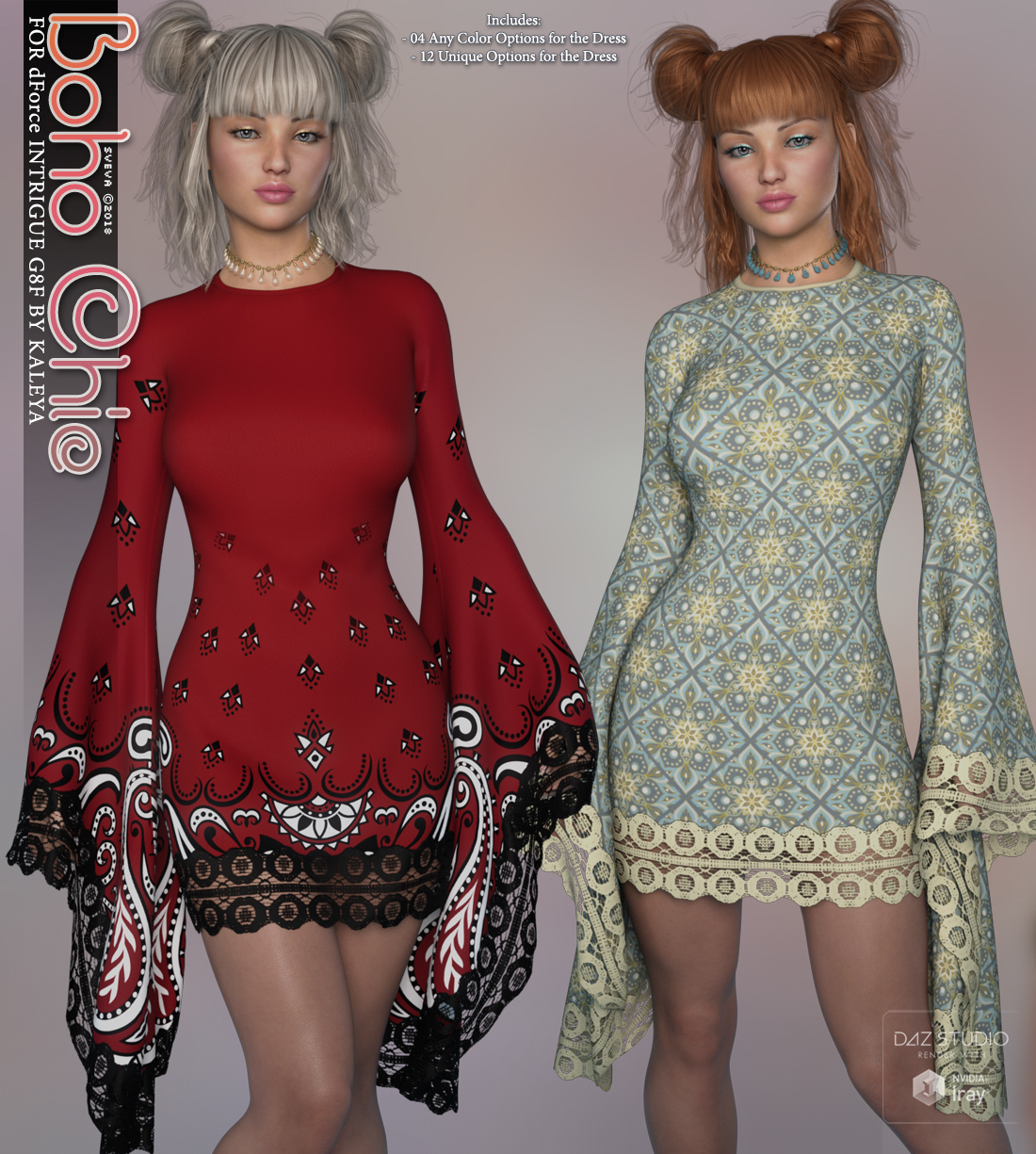 Boho Chic for dForce Intrigue G8F | Daz 3D