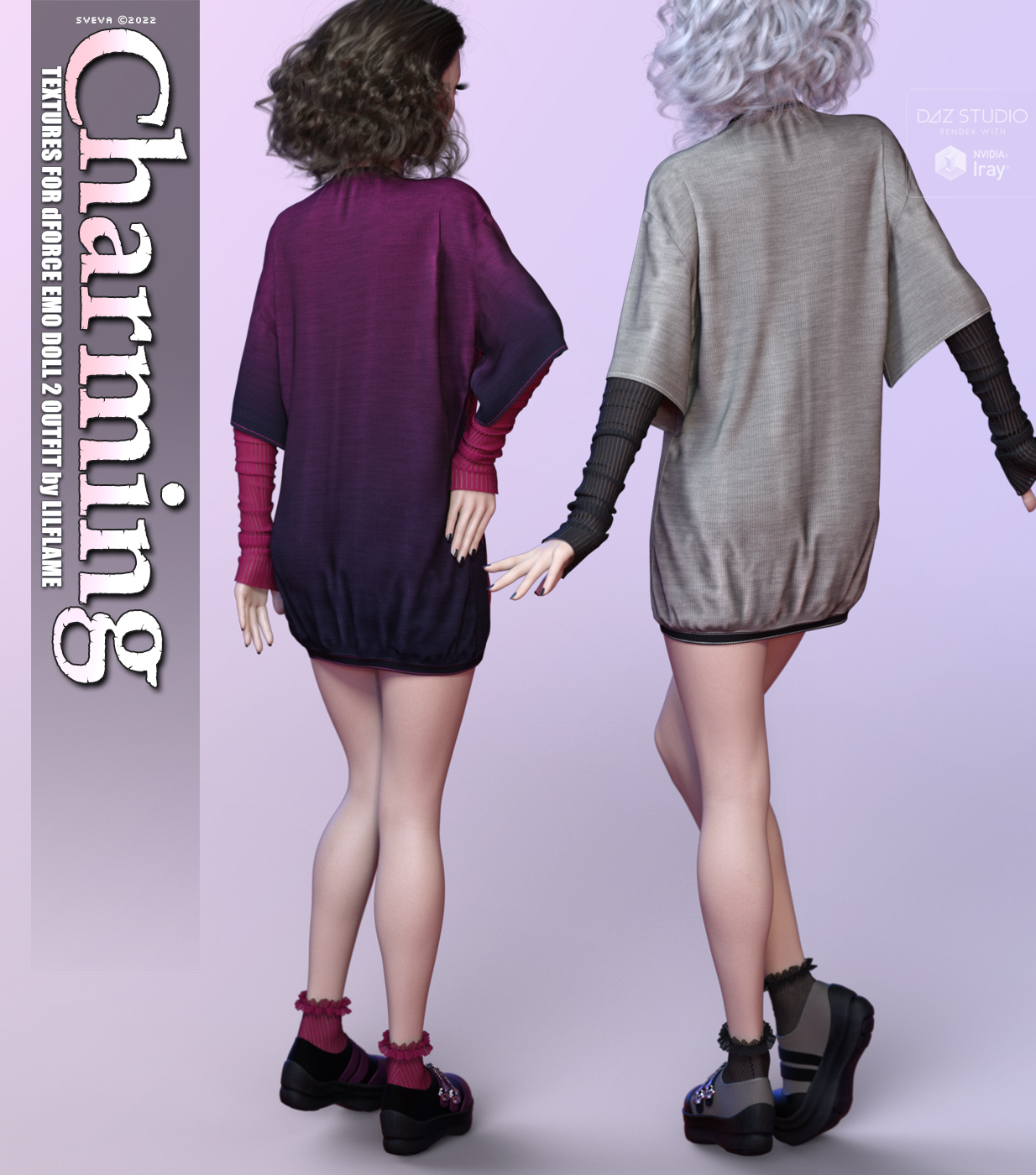 Charming Textures for dForce Emo Doll 2 | Daz 3D