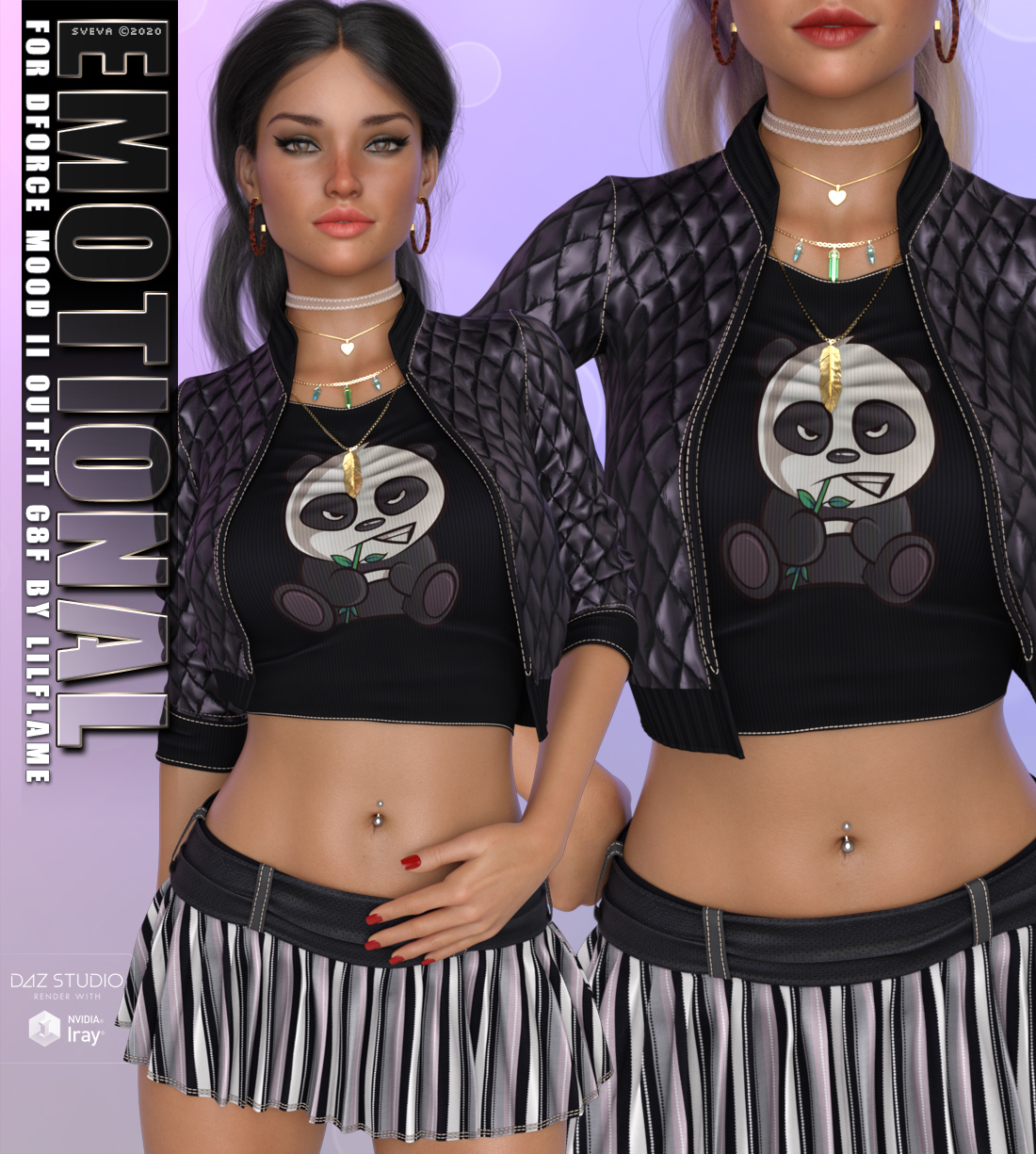 Emotional for dForce Mood II Outfit G8F | Daz 3D