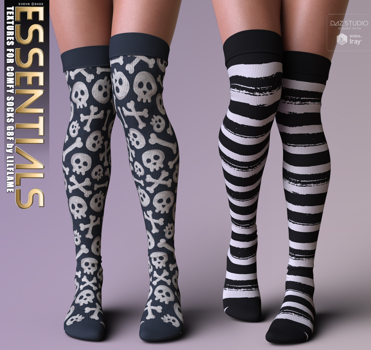 Essentials Textures for Comfy Socks G8F | Daz 3D