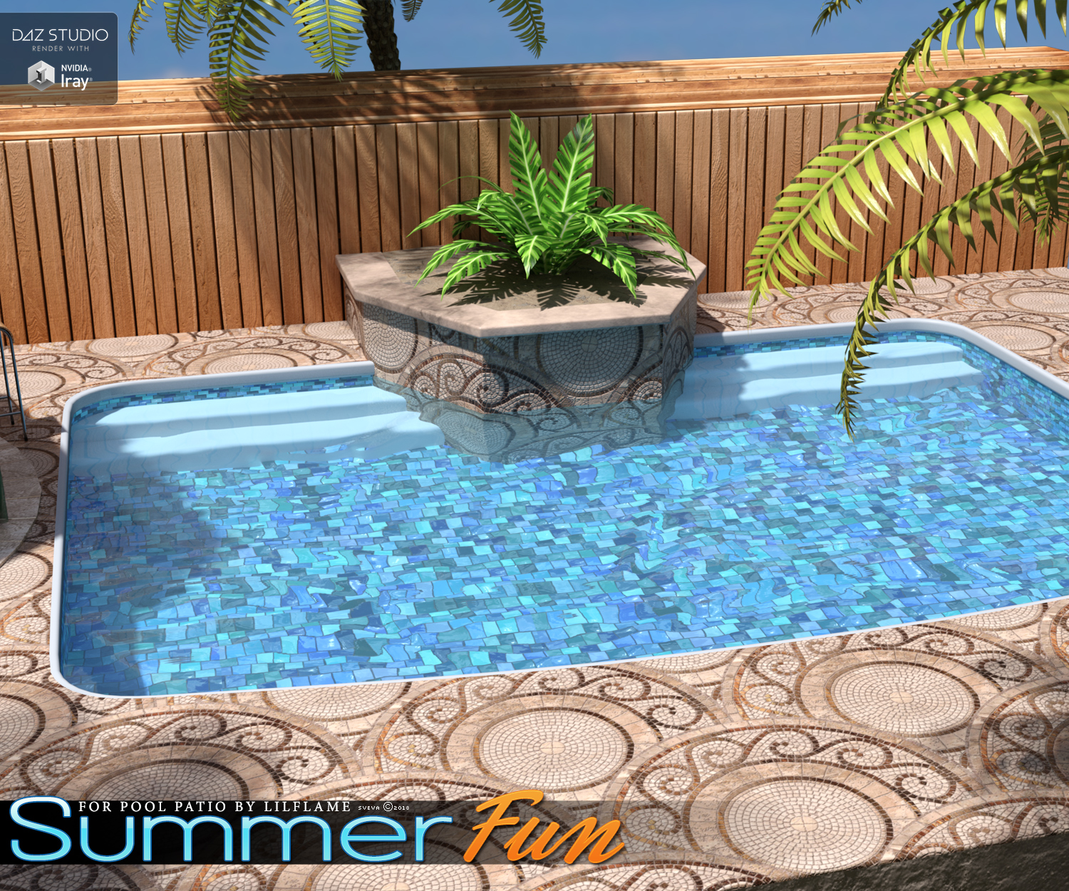 Summer Fun for Pool Patio DS | Daz 3D