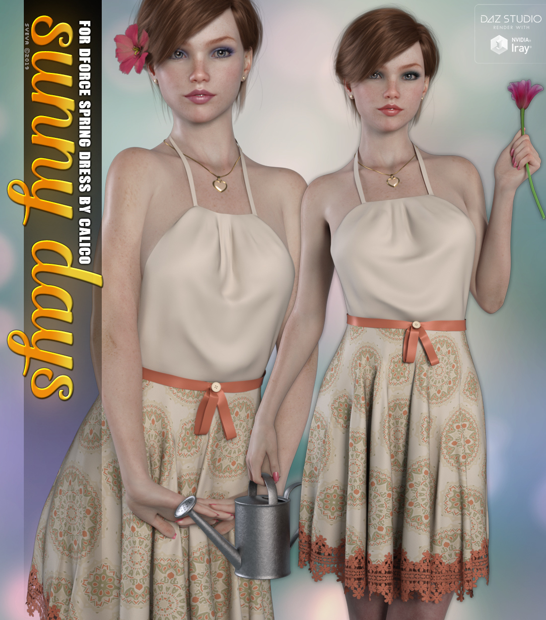 Sunny Days for dForce Spring Dress G8F | Daz 3D