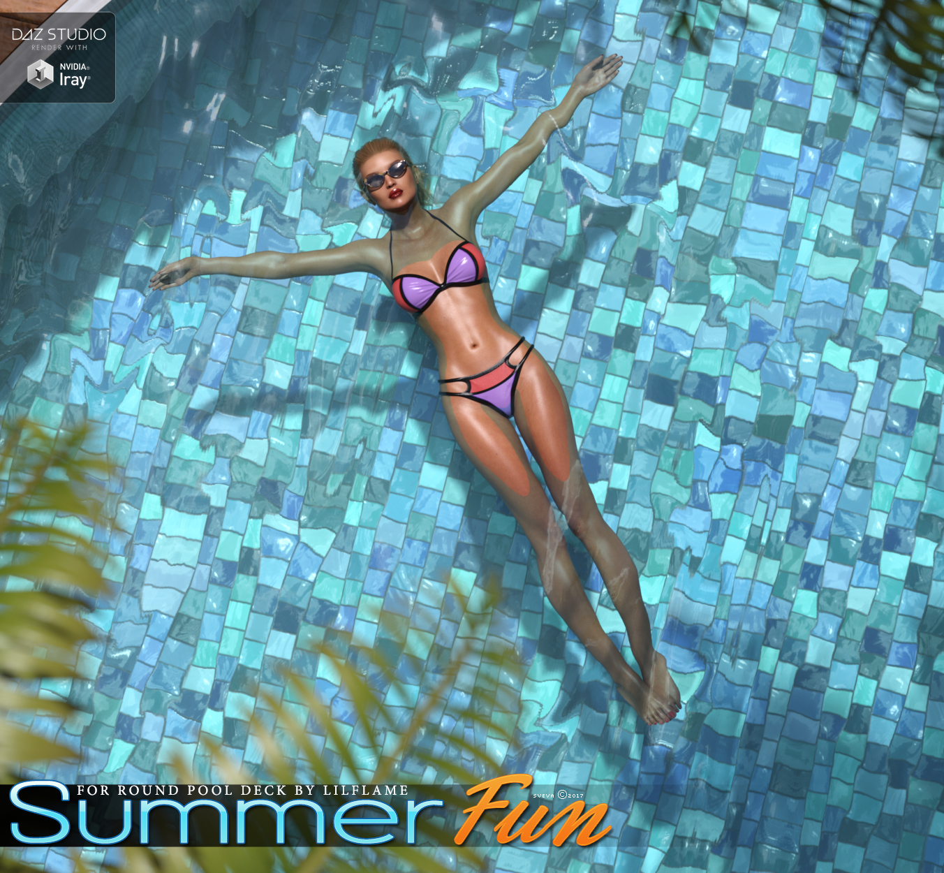 Summer Fun for Round Pool Deck | Daz 3D