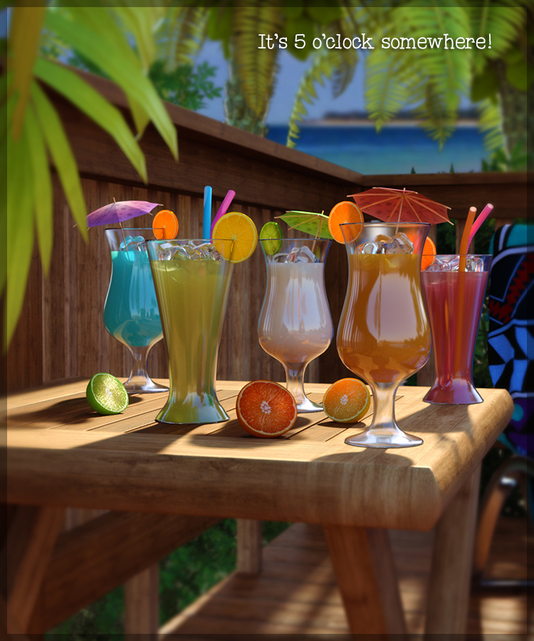 Summer Fun for Round Pool Deck | Daz 3D