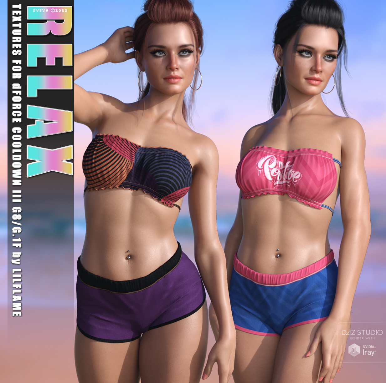 Relax Textures for dForce Cooldown III | Daz 3D