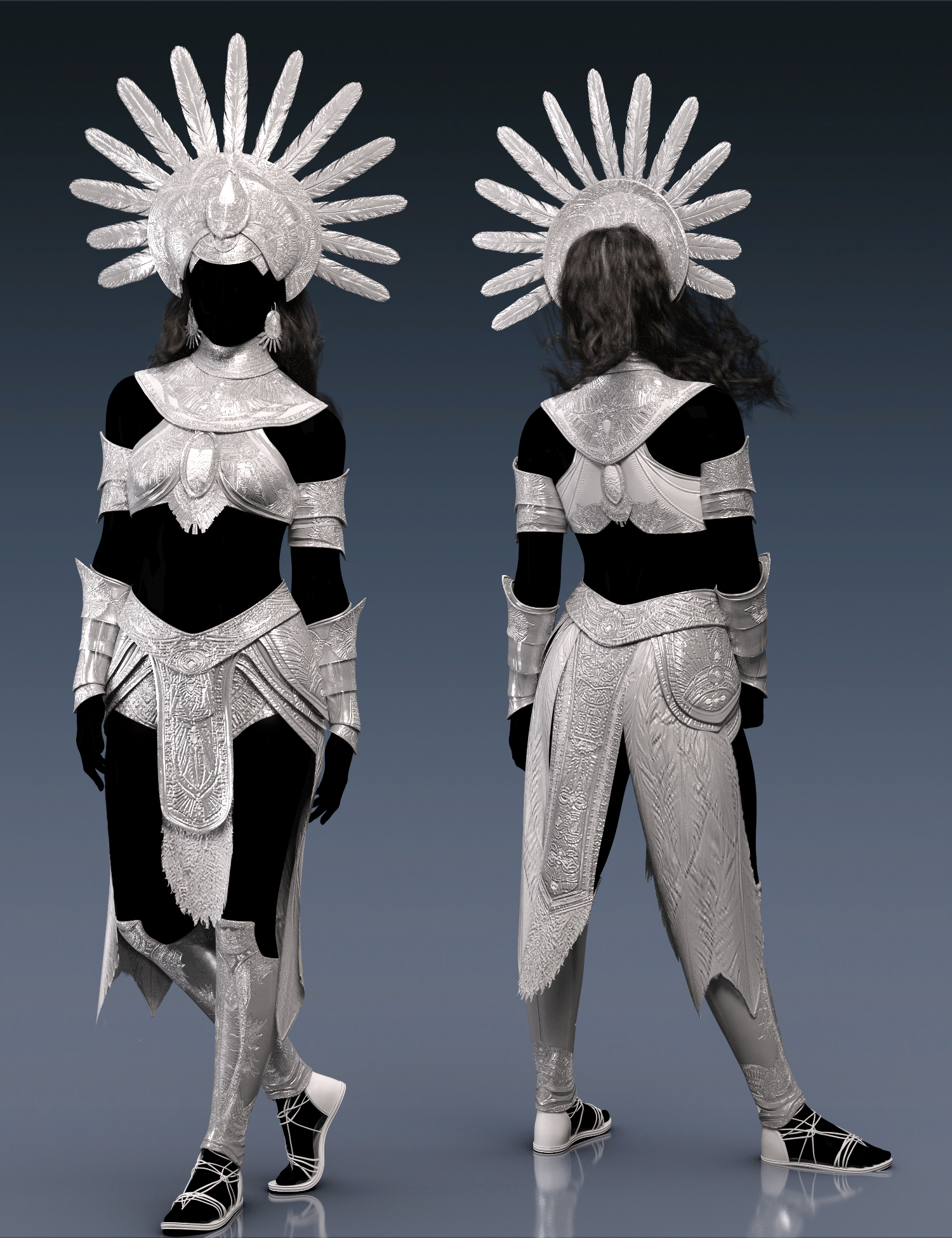 dForce Sun Queen Outfit Texture Add-On | Daz 3D