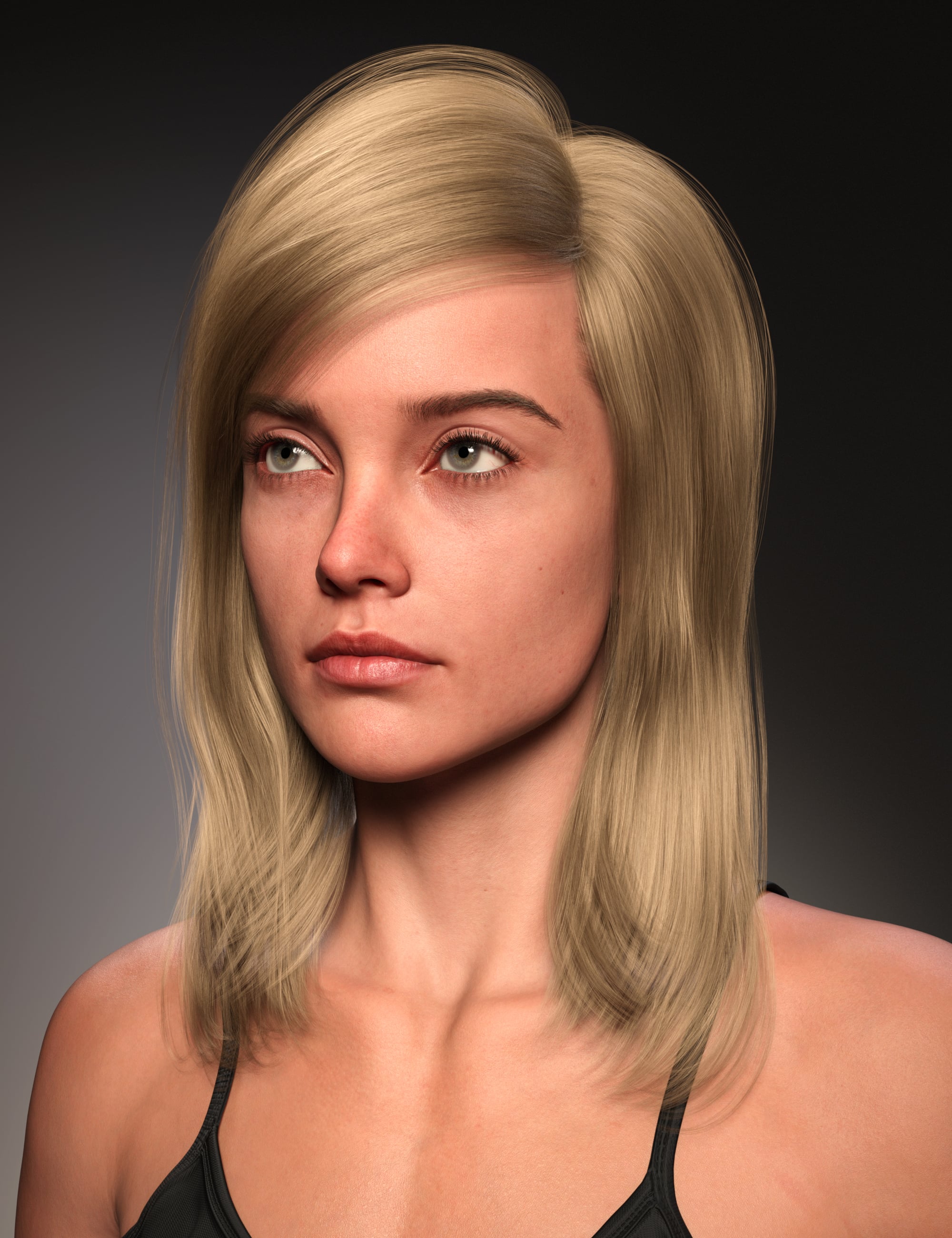FE Side Part Long Hair for Genesis 9 | Daz 3D