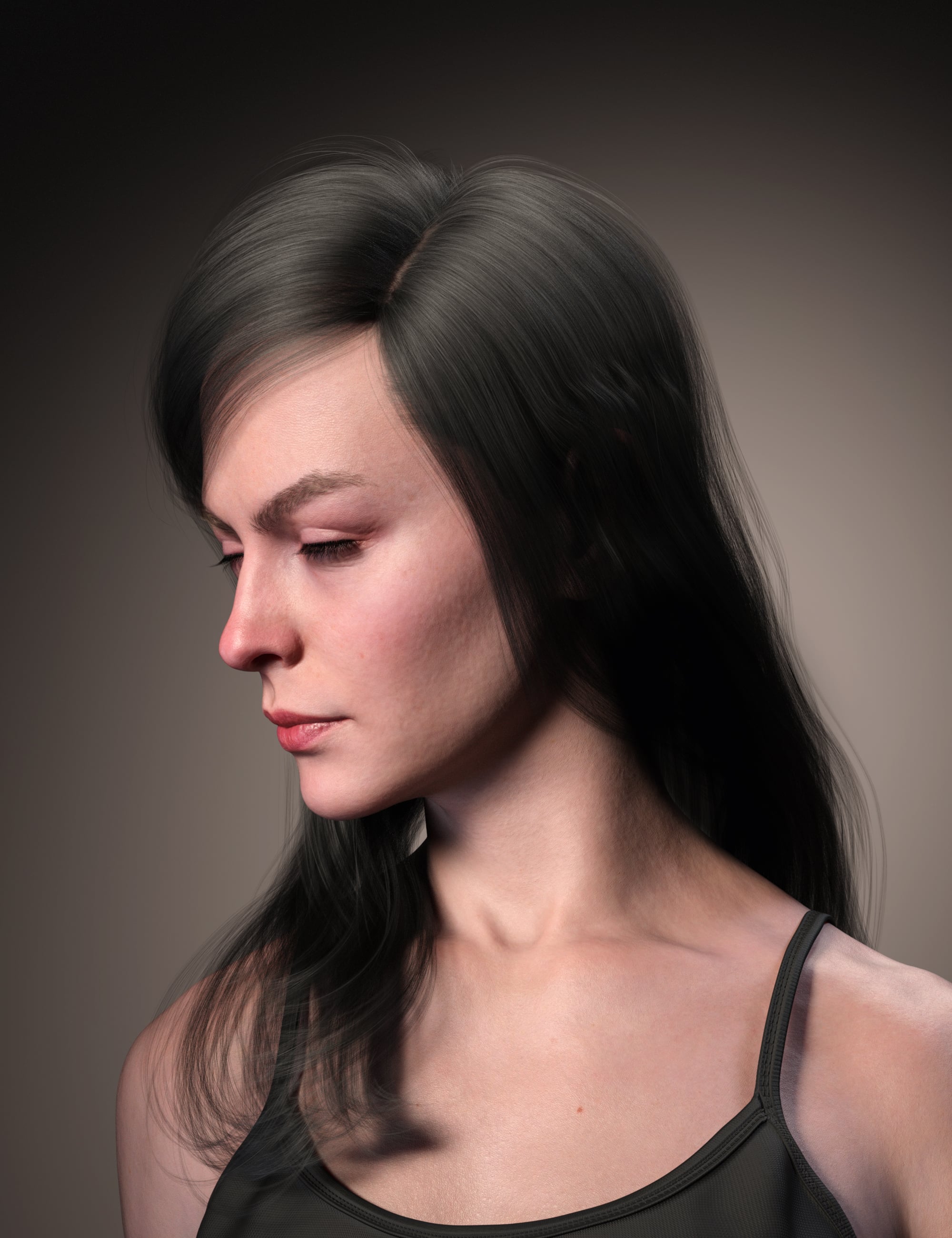 FE Side Part Long Hair for Genesis 9 | Daz 3D