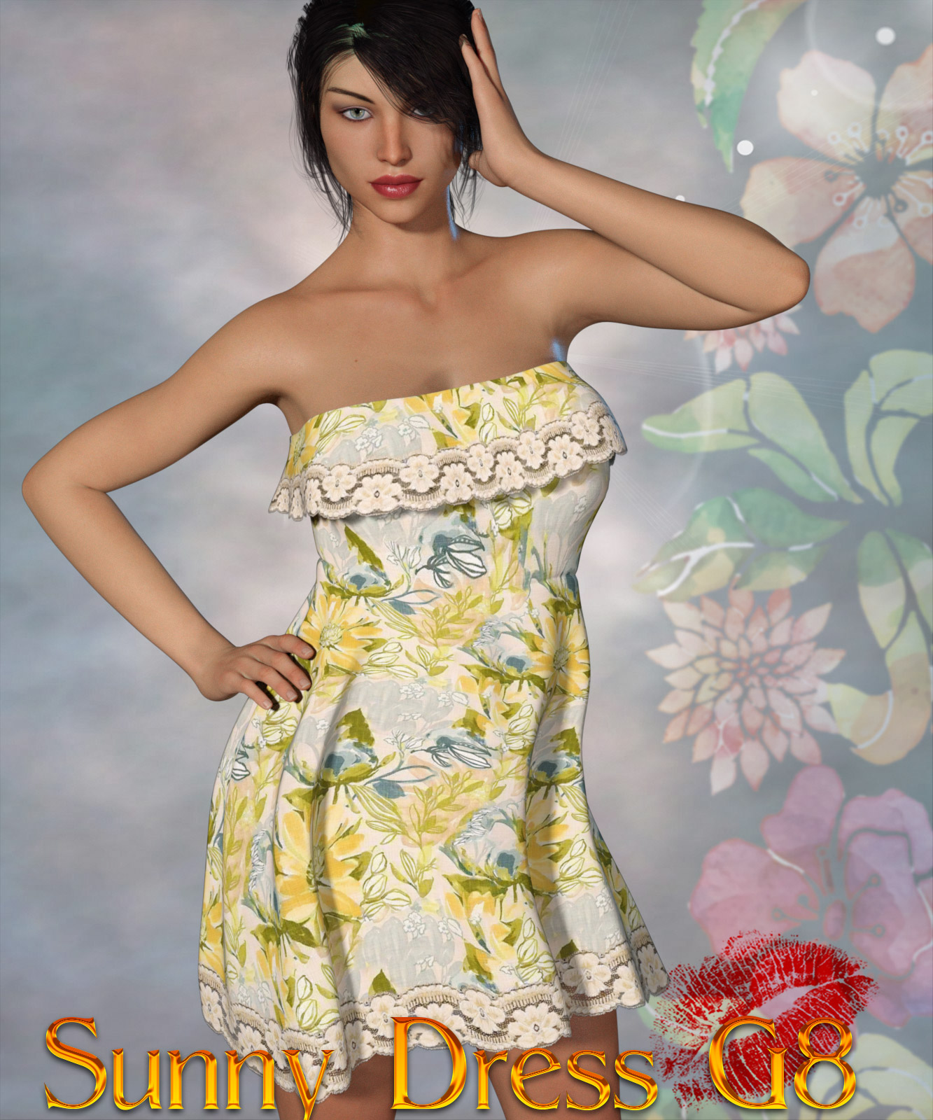 Sunny Dress G8F | Daz 3D