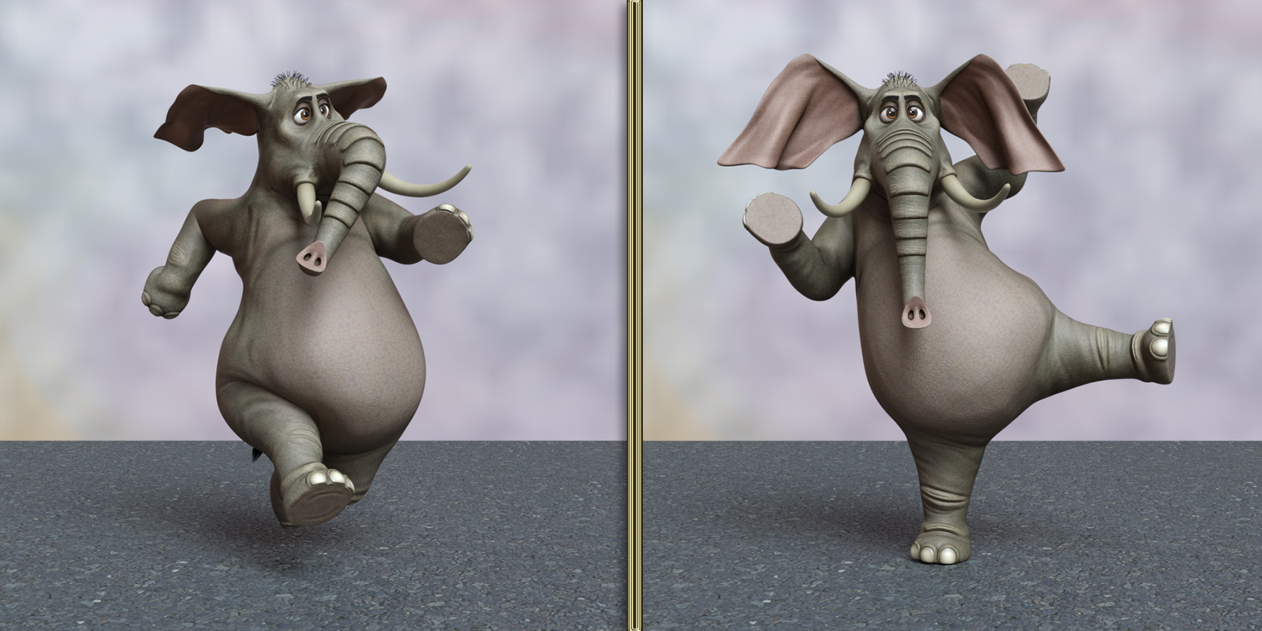 Pachyderms Poses for Toon Elephant | Daz 3D