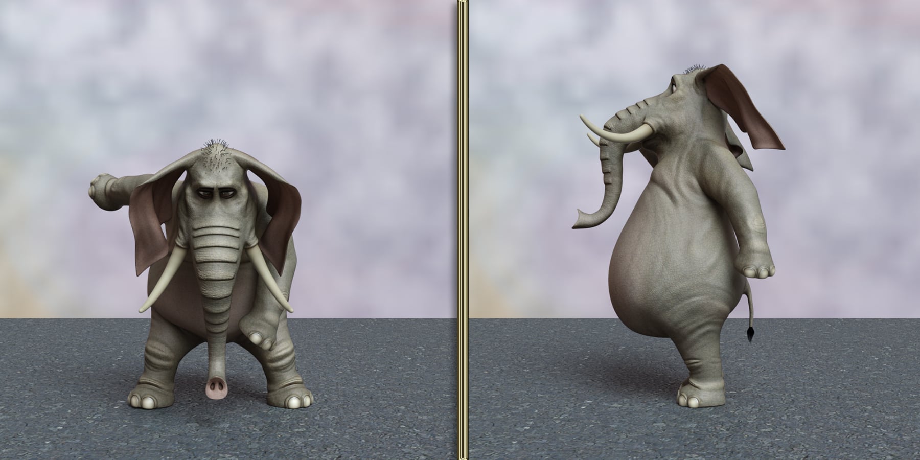 Pachyderms Poses for Toon Elephant | Daz 3D