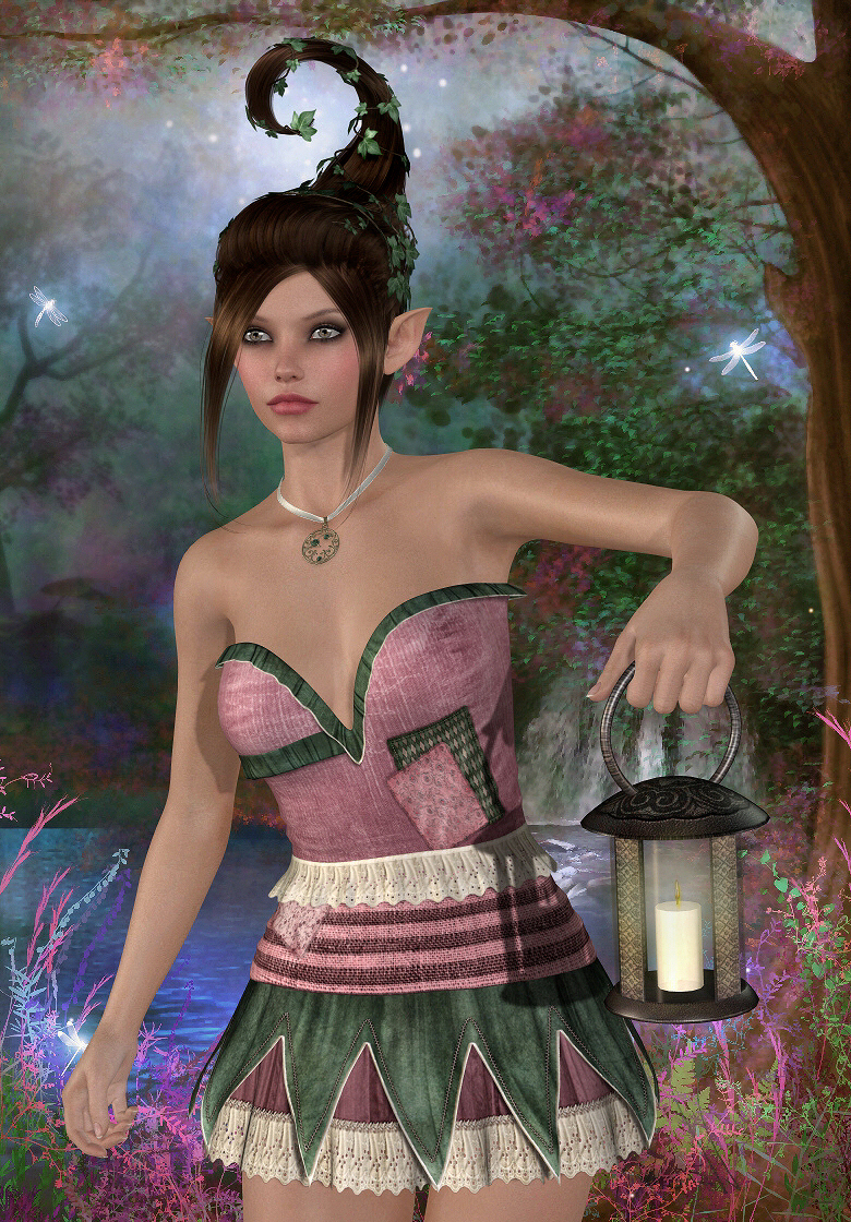 Ruavia Hair for V4, Dawn | Daz 3D