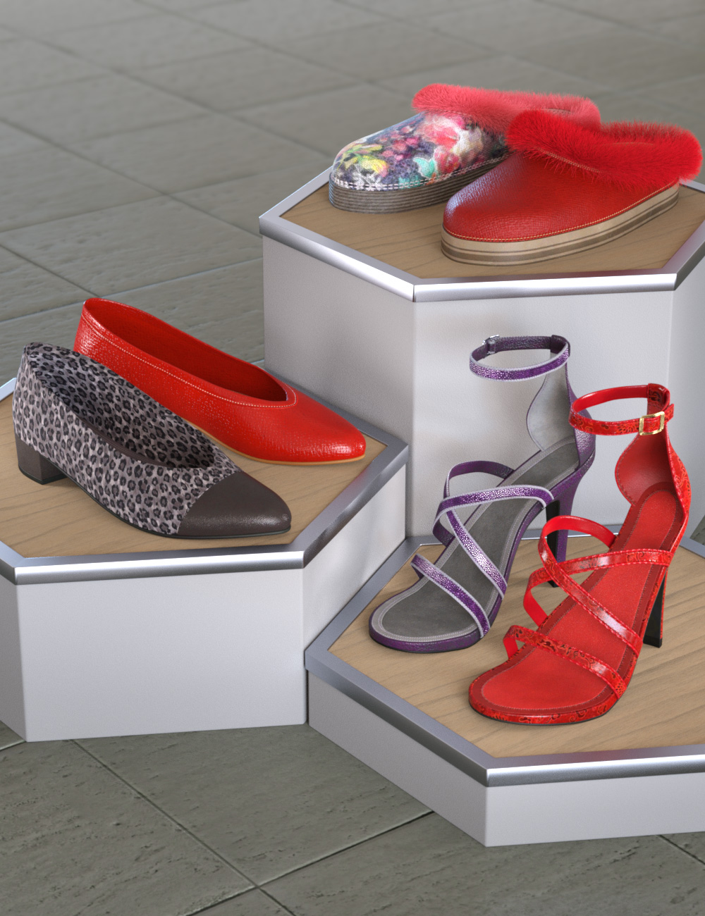 Round The Clock Shoes Addon | Daz 3D
