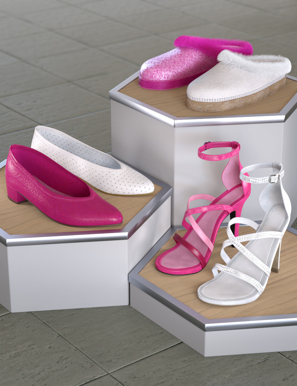 Round The Clock Shoes Addon | Daz 3D